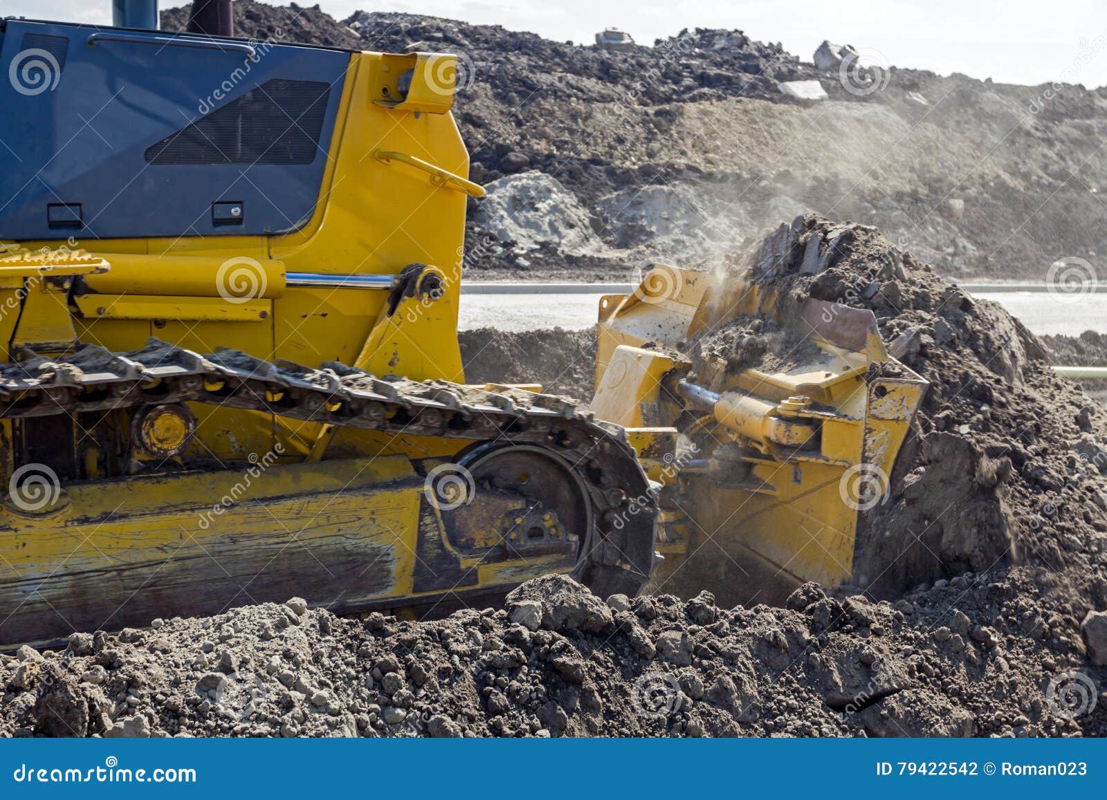 Heavy Caterpillar Construction Machine Stock Photo - Image of building ...