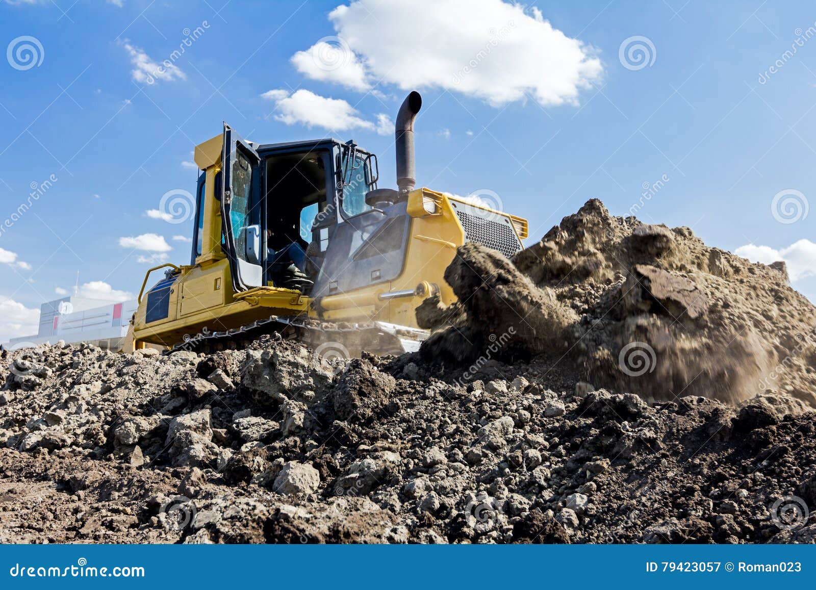 Heavy Caterpillar Construction Machine Stock Image - Image of excavator ...
