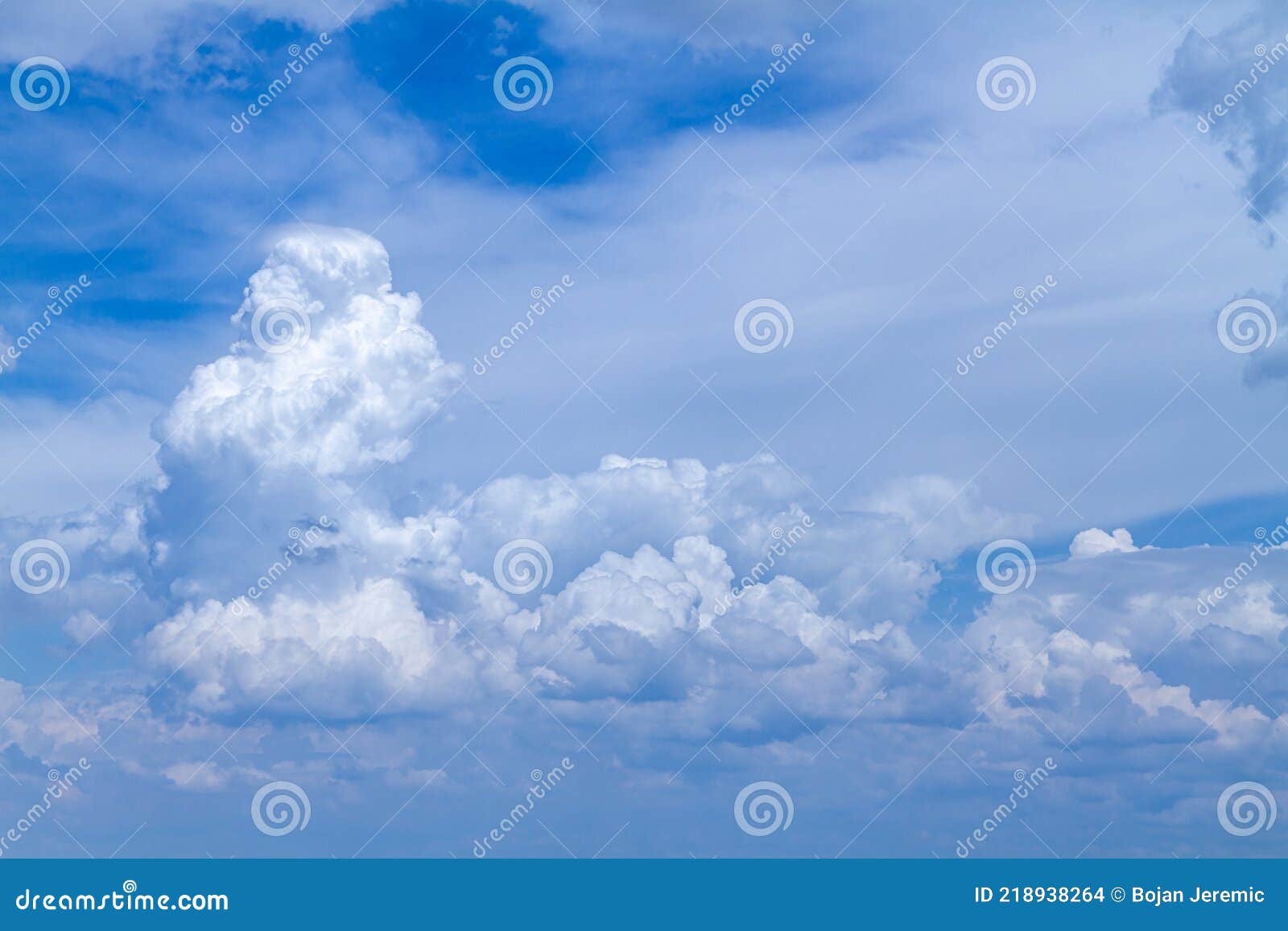 Heavy clouds and blue sky. stock photo. Image of scene - 218938264