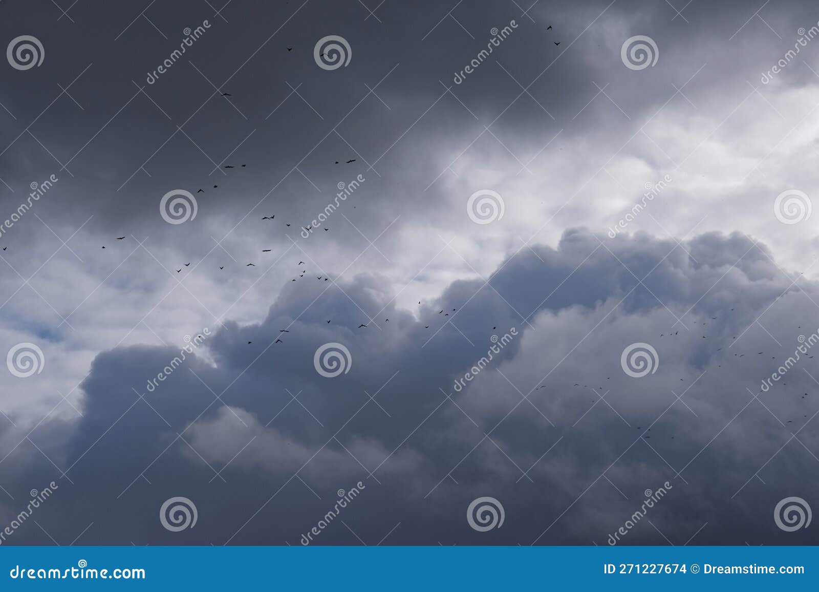 Heavy clouds in the sky. stock photo. Image of march - 271227674