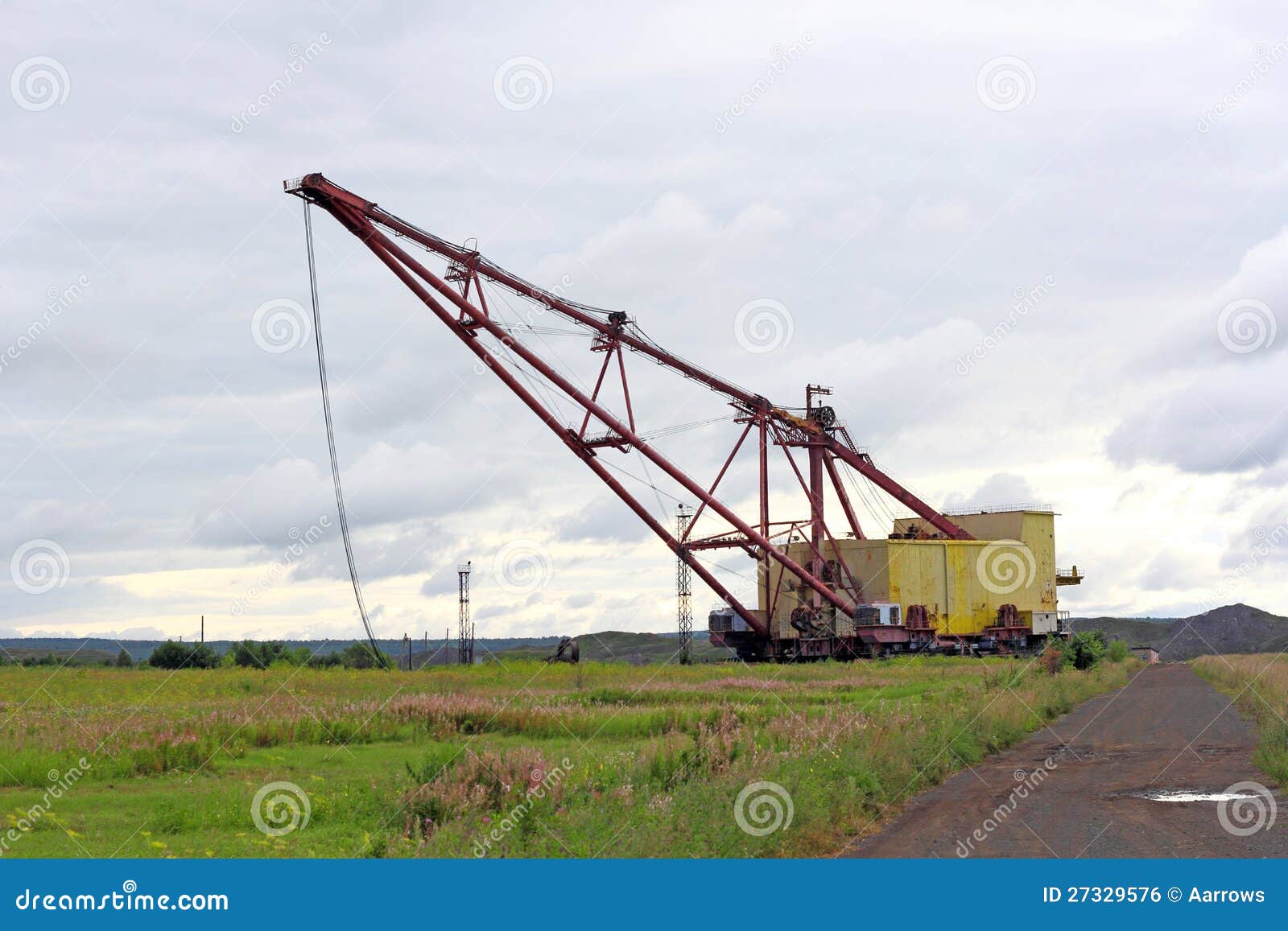 Heavy Coal Excavator in Coal Mine Stock Photo - Image of excavation ...
