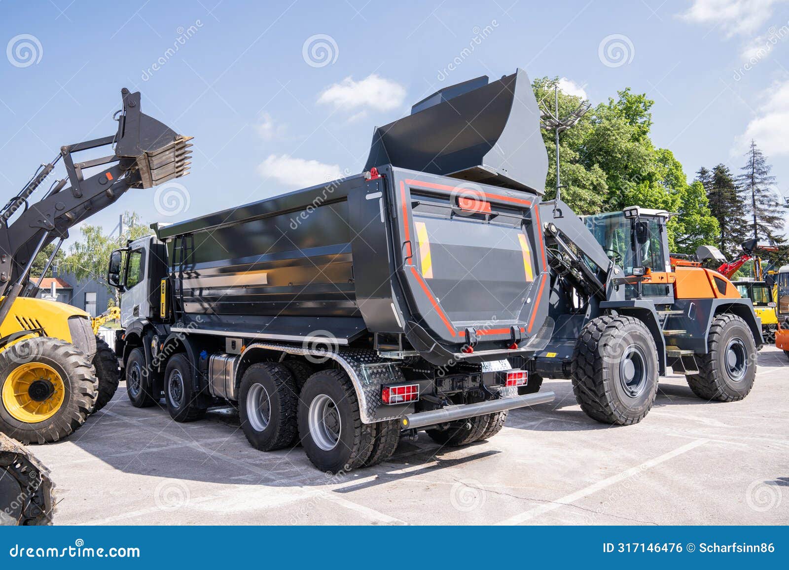 Heavy Construction Machines during a Work. Stock Photo - Image of fleet ...