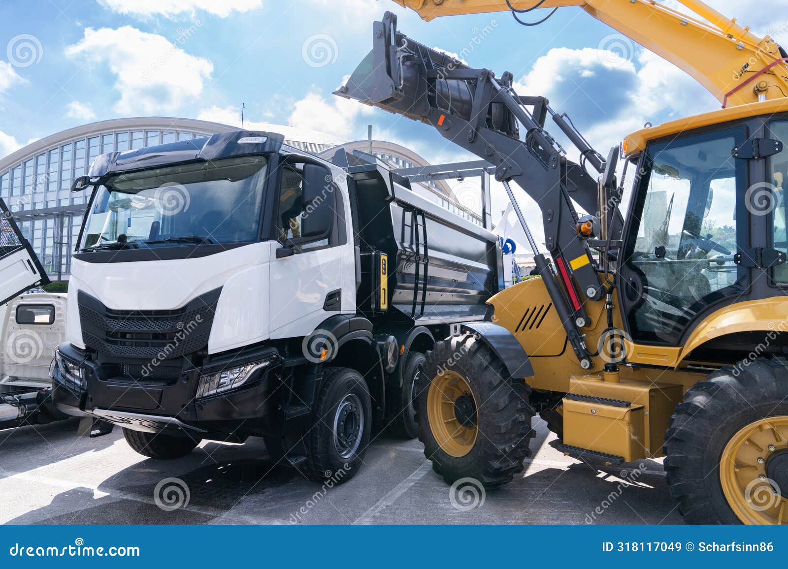 Heavy Construction Machines during a Work Stock Image - Image of ...