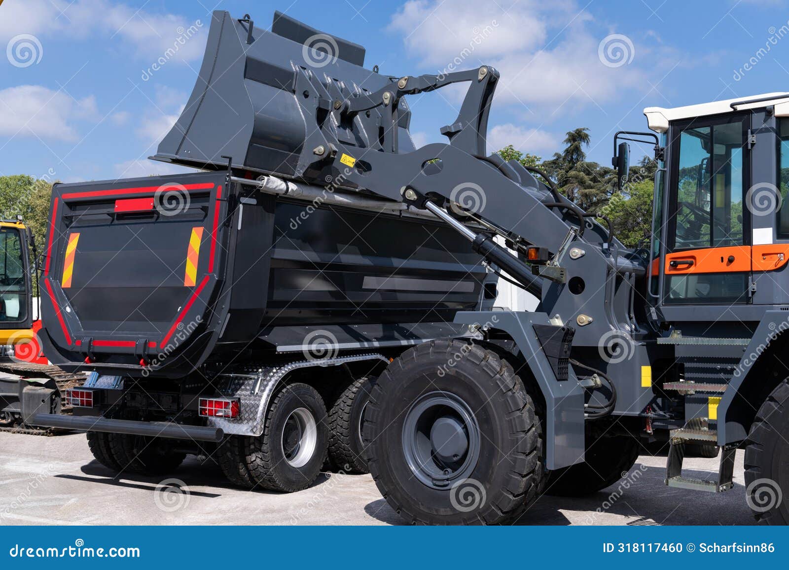 Heavy Construction Machines during a Work Stock Photo - Image of site ...