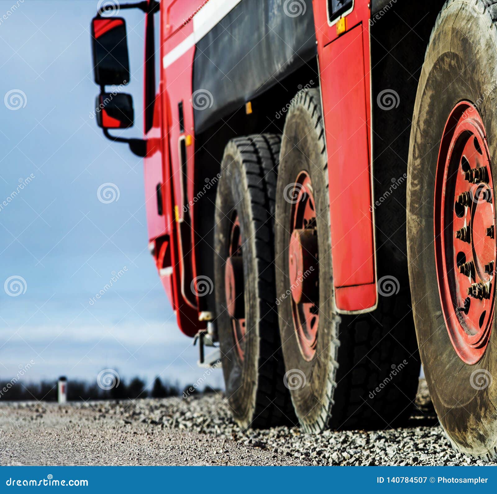 Heavy Construction Vehicle from Side Stock Image - Image of equipment ...