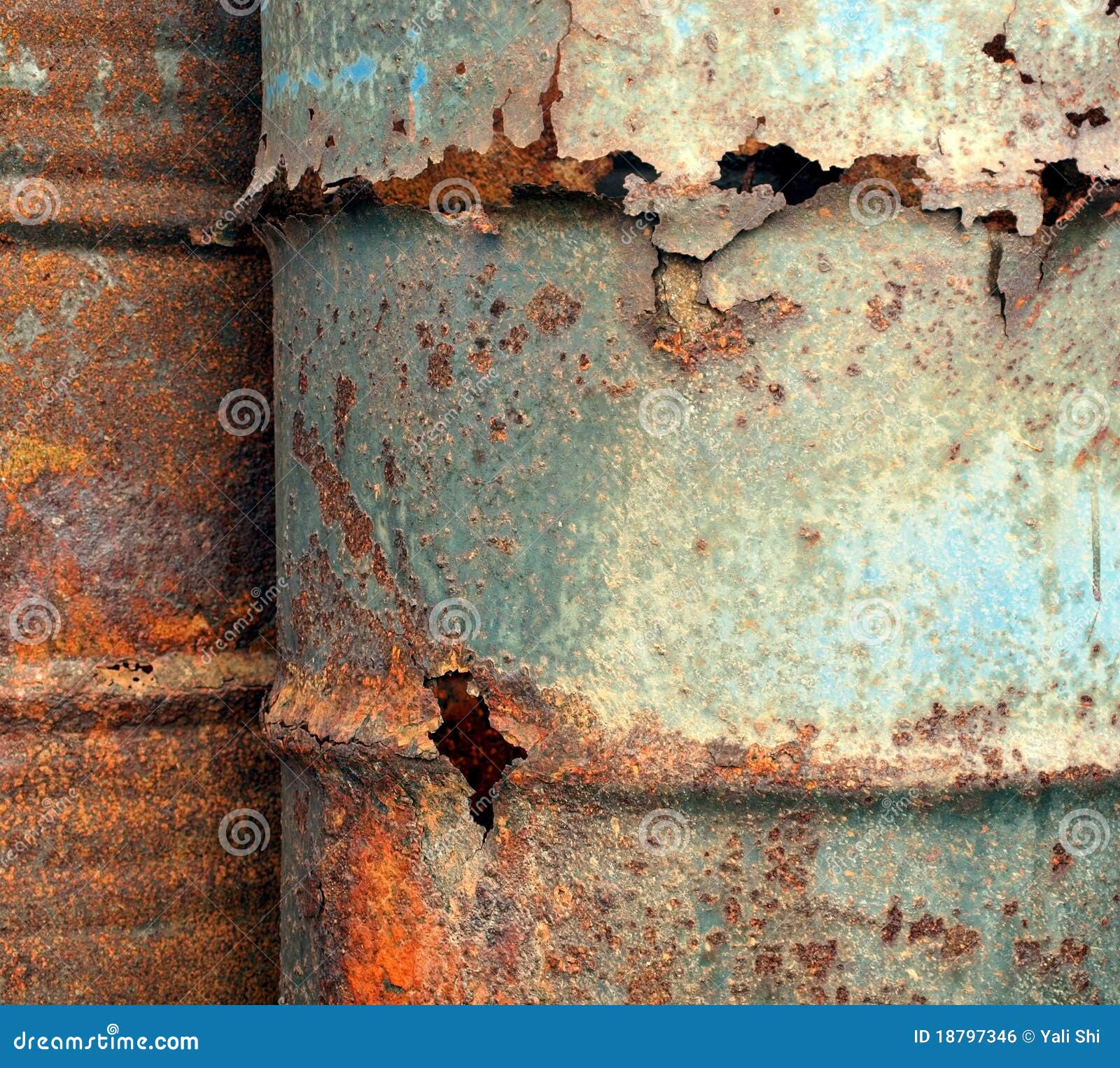 Heavy Corrosion of Oil Drums Stock Photo - Image of opening, industrial ...