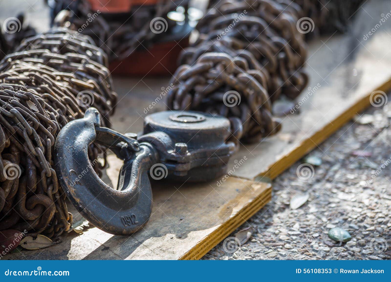 Heavy Crane Hook and Chains Stock Image - Image of crane, hook: 56108353