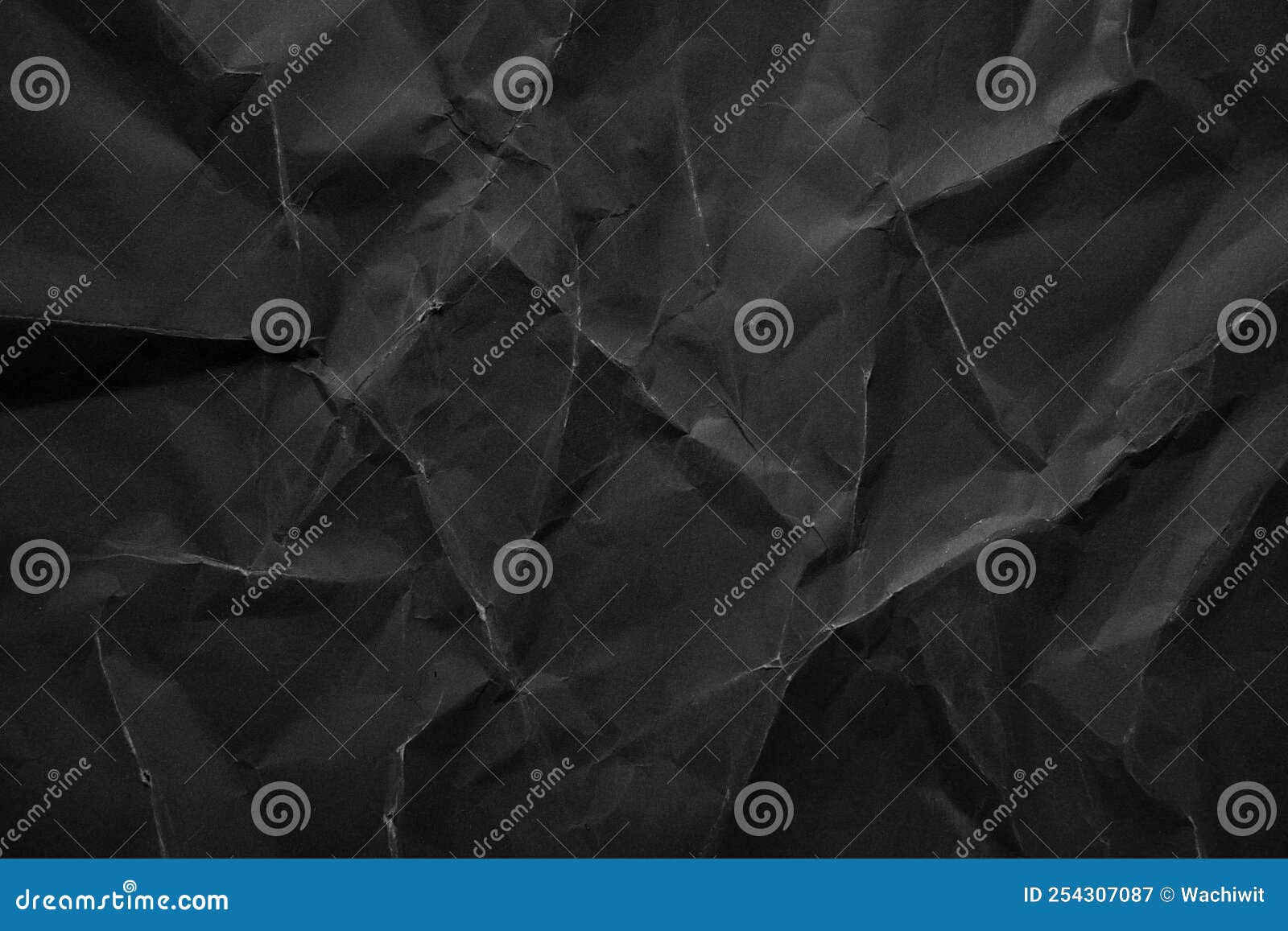 Heavy Crumpled Black Paper Texture Background Stock Image - Image of ...