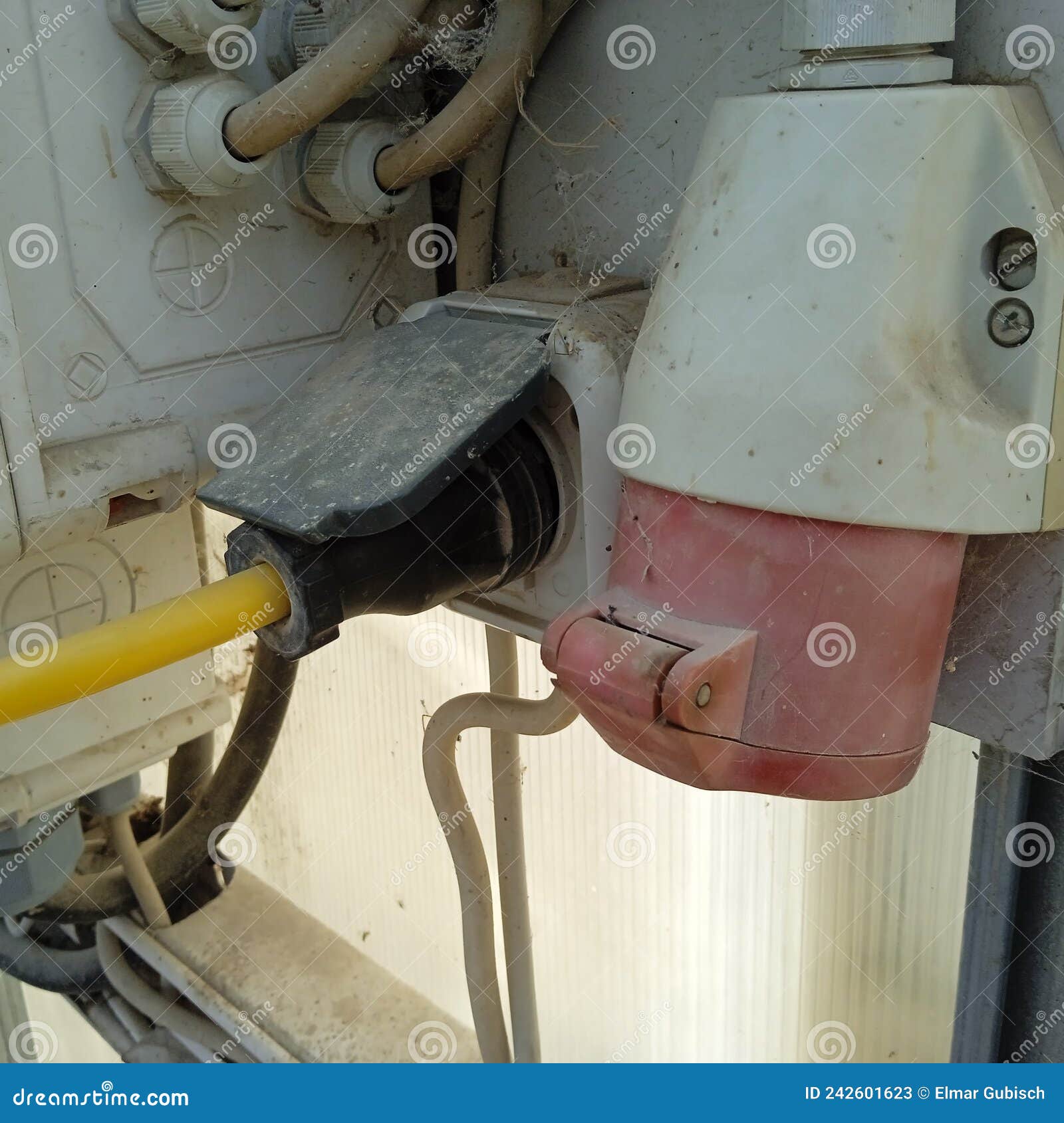 Heavy Current Power Plug and Cable Stock Image - Image of plug ...