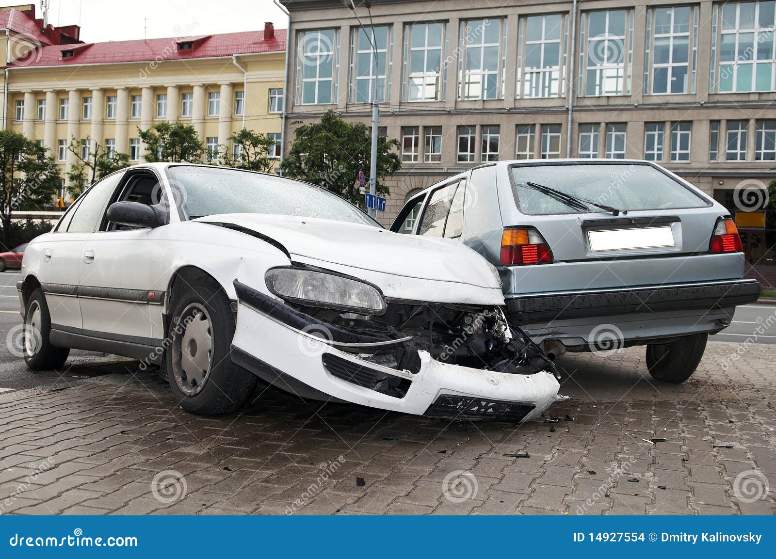 Heavy damage car accident stock photo. Image of transport - 14927554