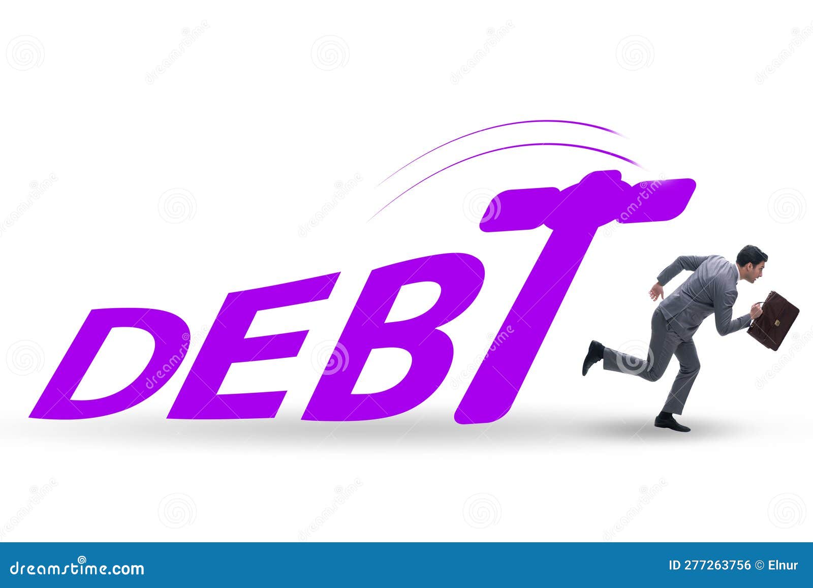Heavy Debt Concept with Businessman Stock Photo - Image of savings ...