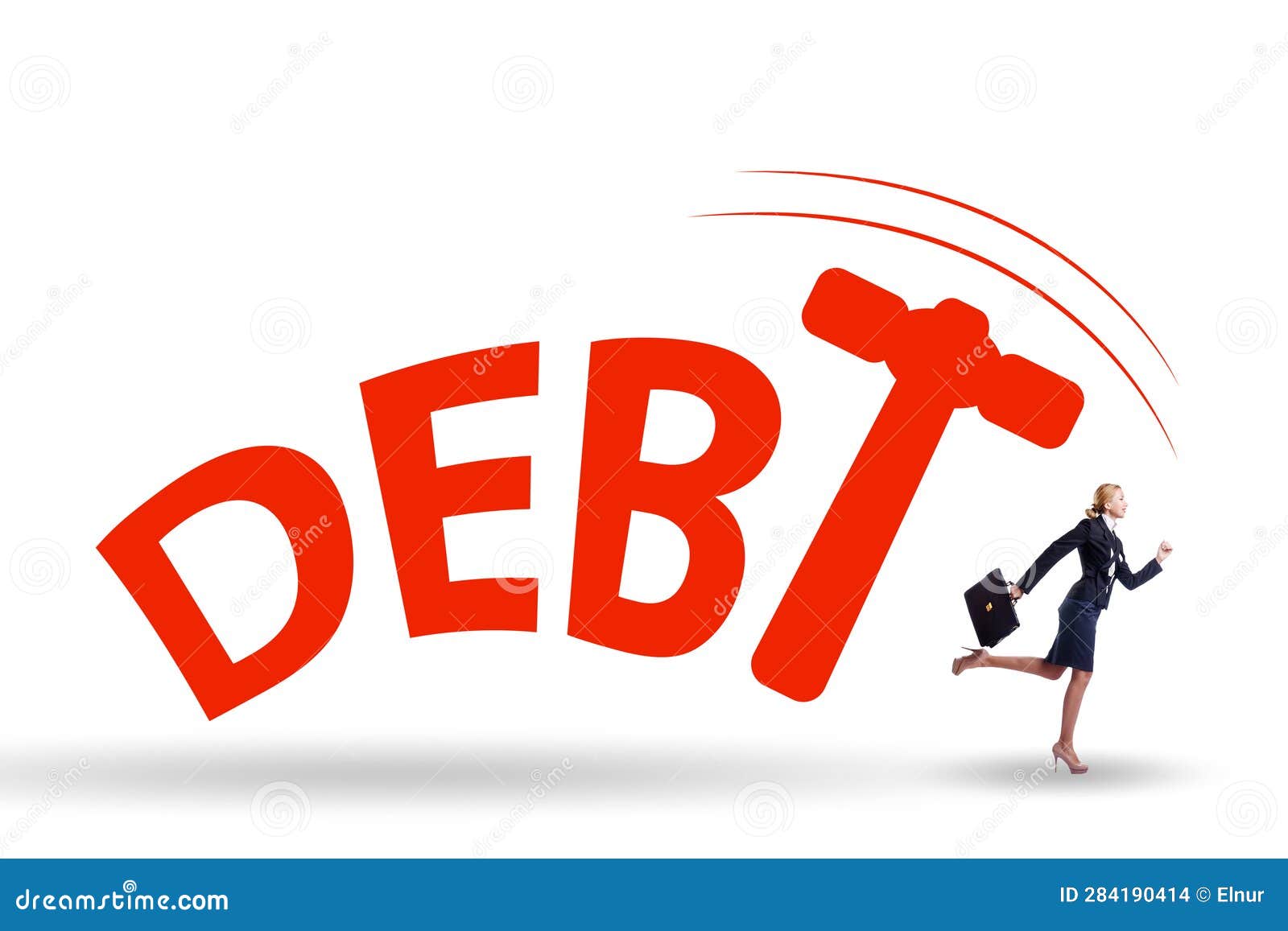 Heavy Debt Concept with Businessman Stock Photo - Image of entrepreneur ...