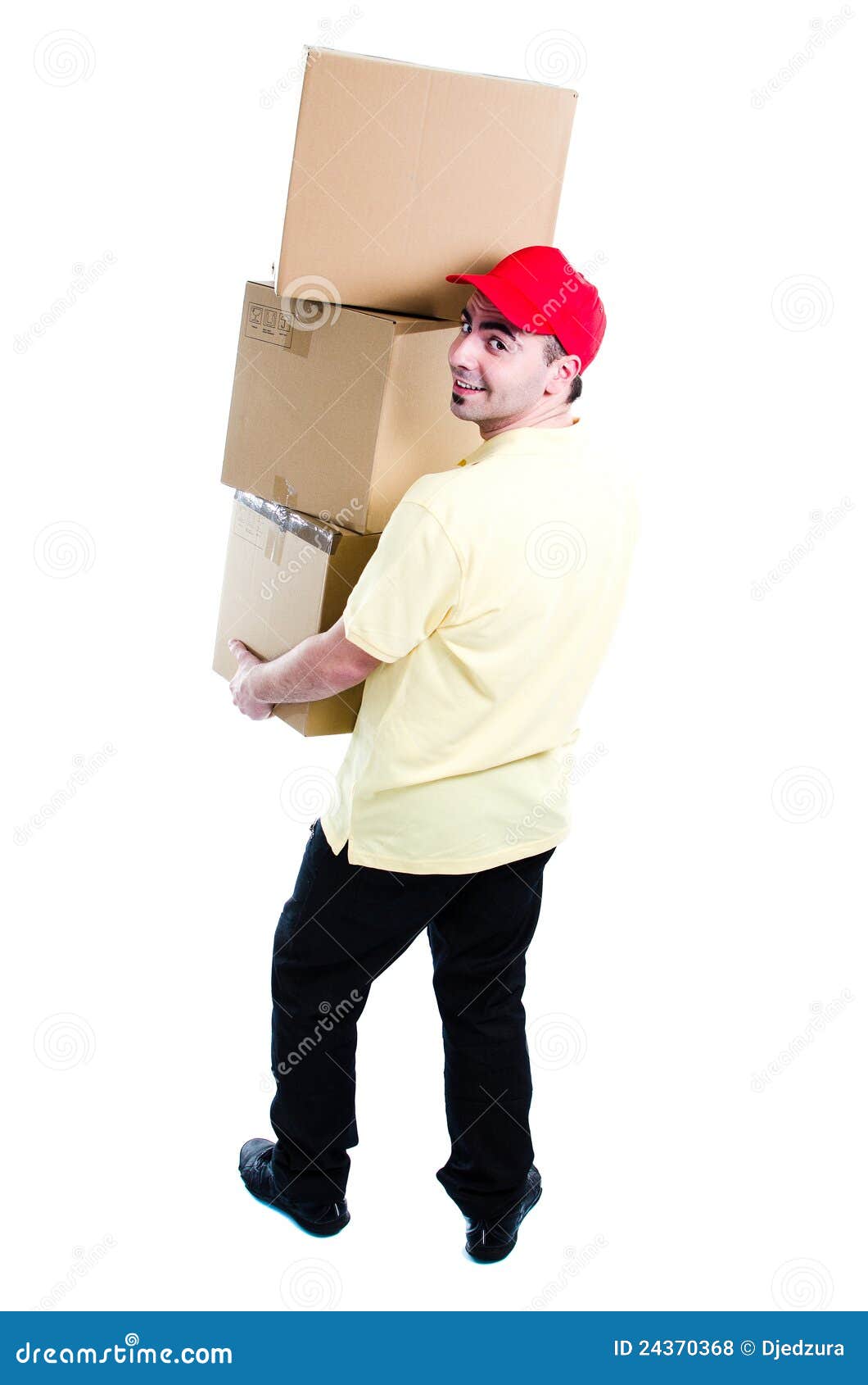 Heavy delivery - rear view stock photo. Image of occupation - 24370368