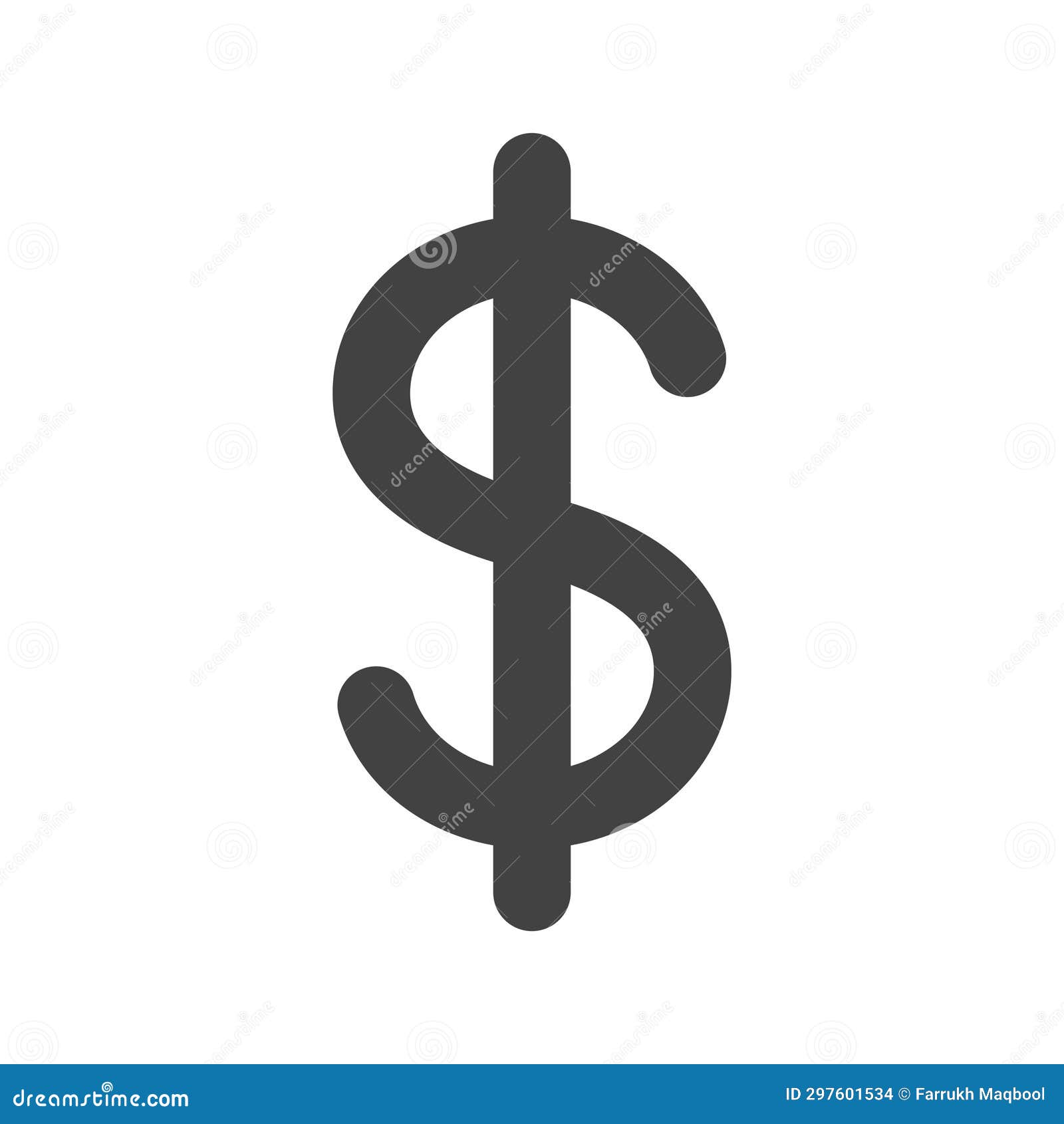 Heavy Dollar Sign Icon Vector Image. Stock Vector - Illustration of ...