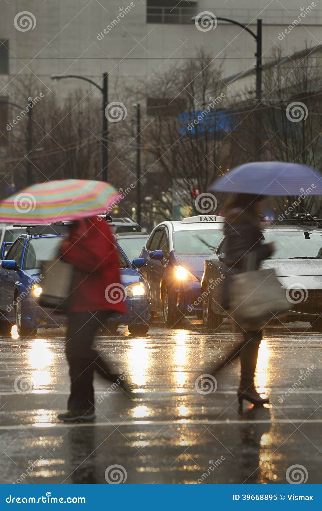 Heavy Downtown Rain stock image. Image of group, adult - 39668895