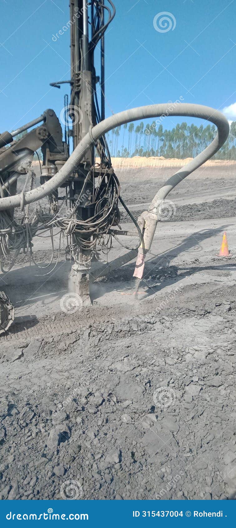 A Heavy Drilling Equipment at a Coal Mine Site. Stock Photo - Image of ...