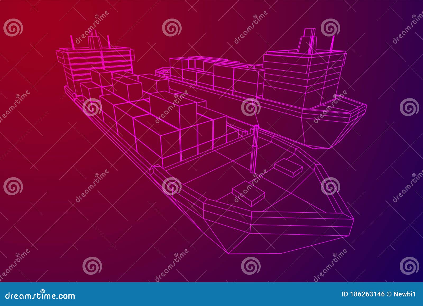 Heavy Dry Cargo Ship of Bulk Carrier Stock Vector - Illustration of ...