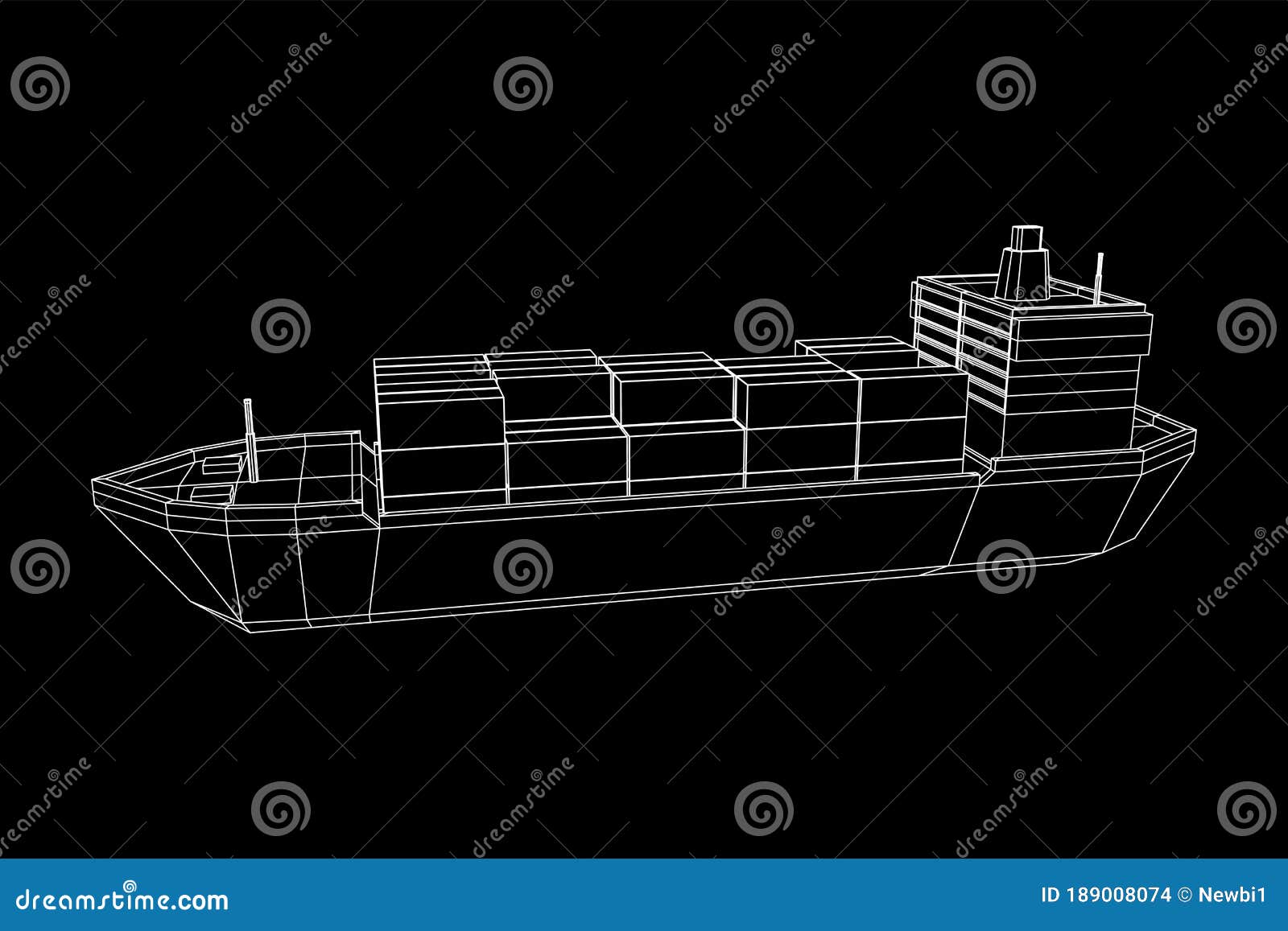 Heavy Dry Cargo Ship of Bulk Carrier Stock Vector - Illustration of ...