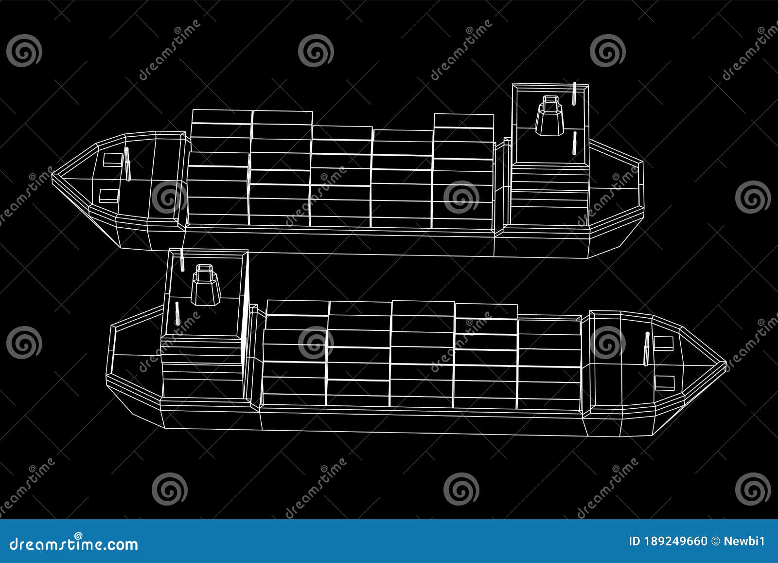 Heavy Dry Cargo Ship of Bulk Carrier Stock Vector - Illustration of ...