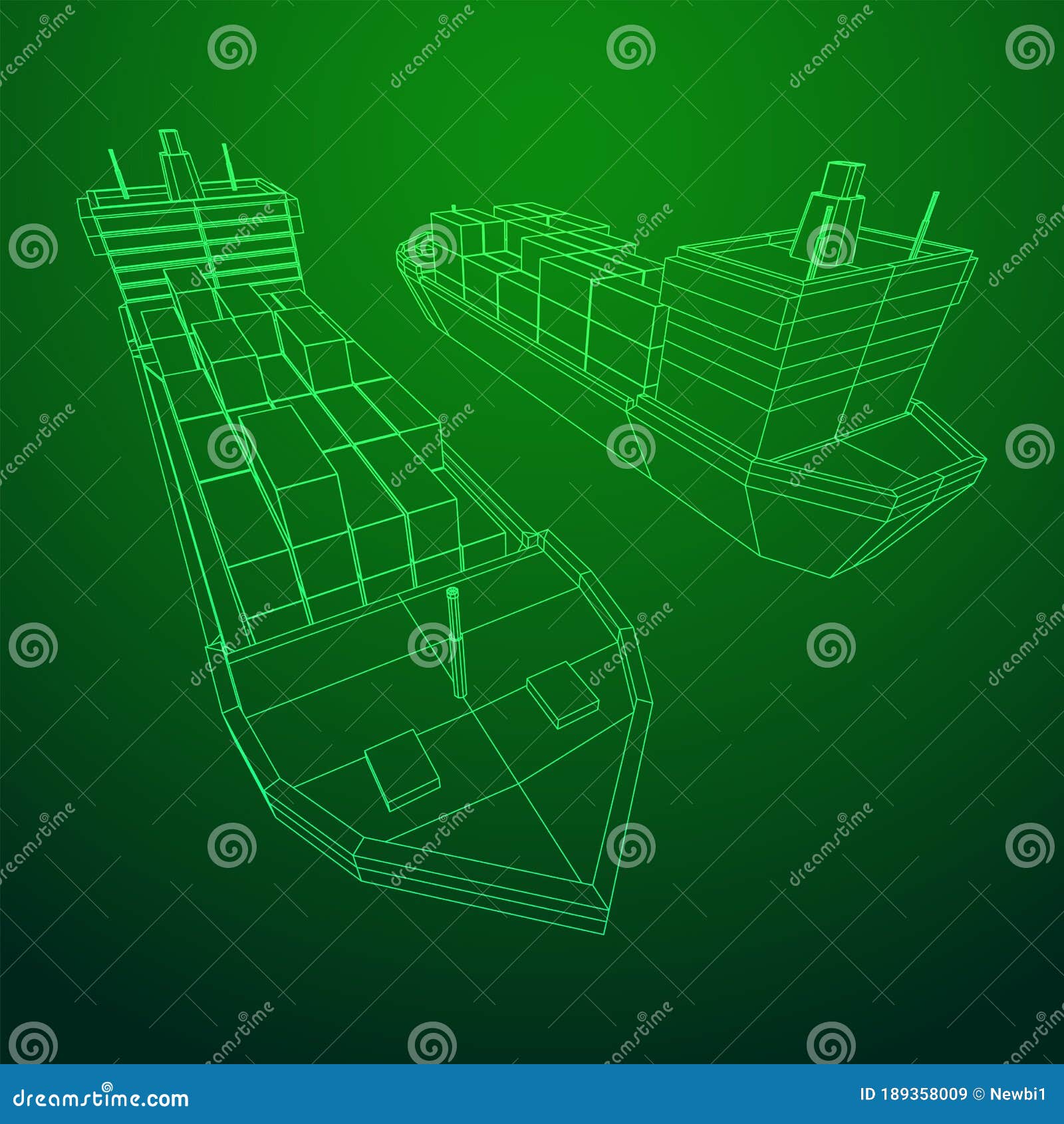 Heavy Dry Cargo Ship of Bulk Carrier Stock Vector - Illustration of ...