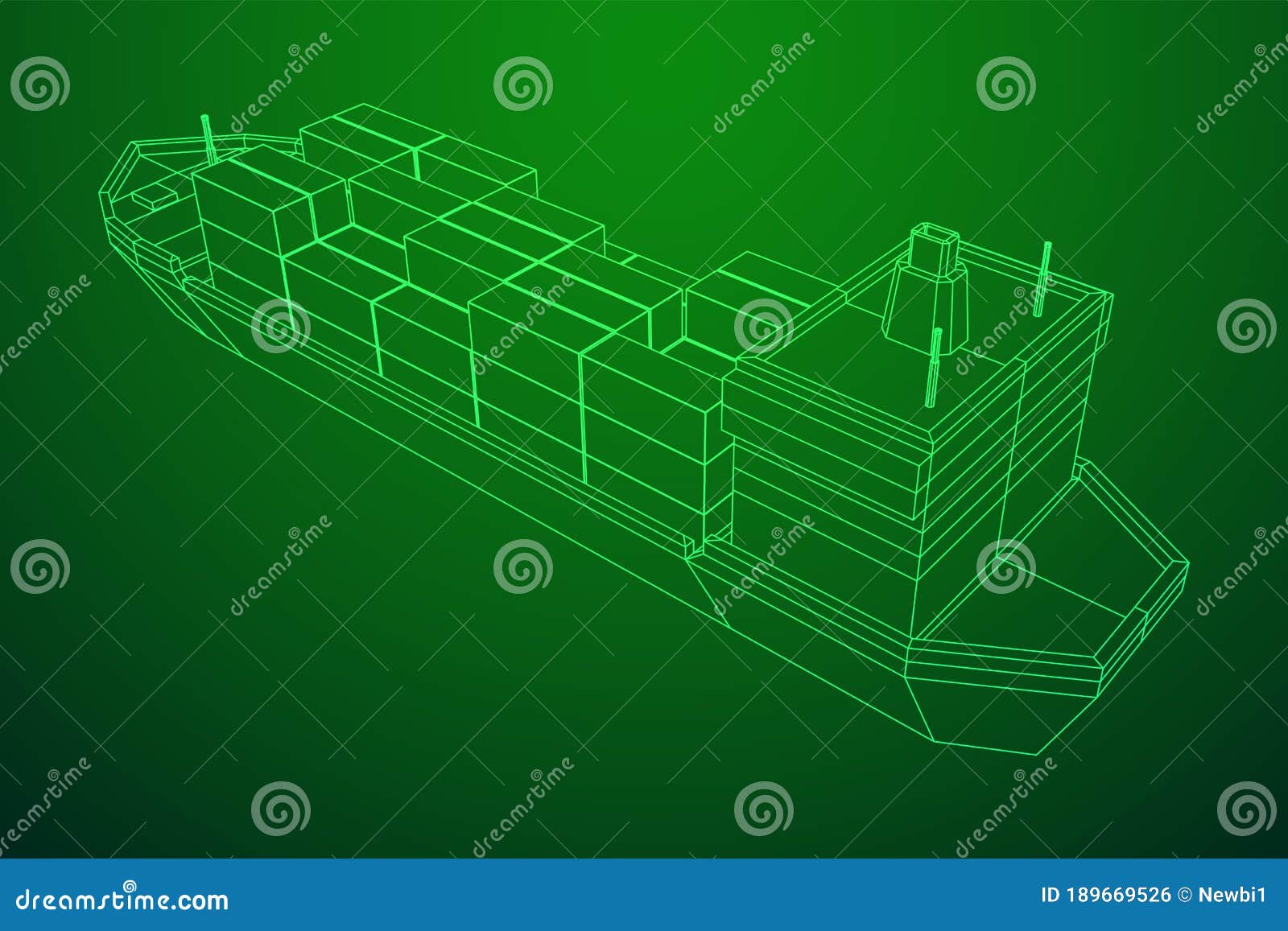 Heavy Dry Cargo Ship of Bulk Carrier Stock Vector - Illustration of ...
