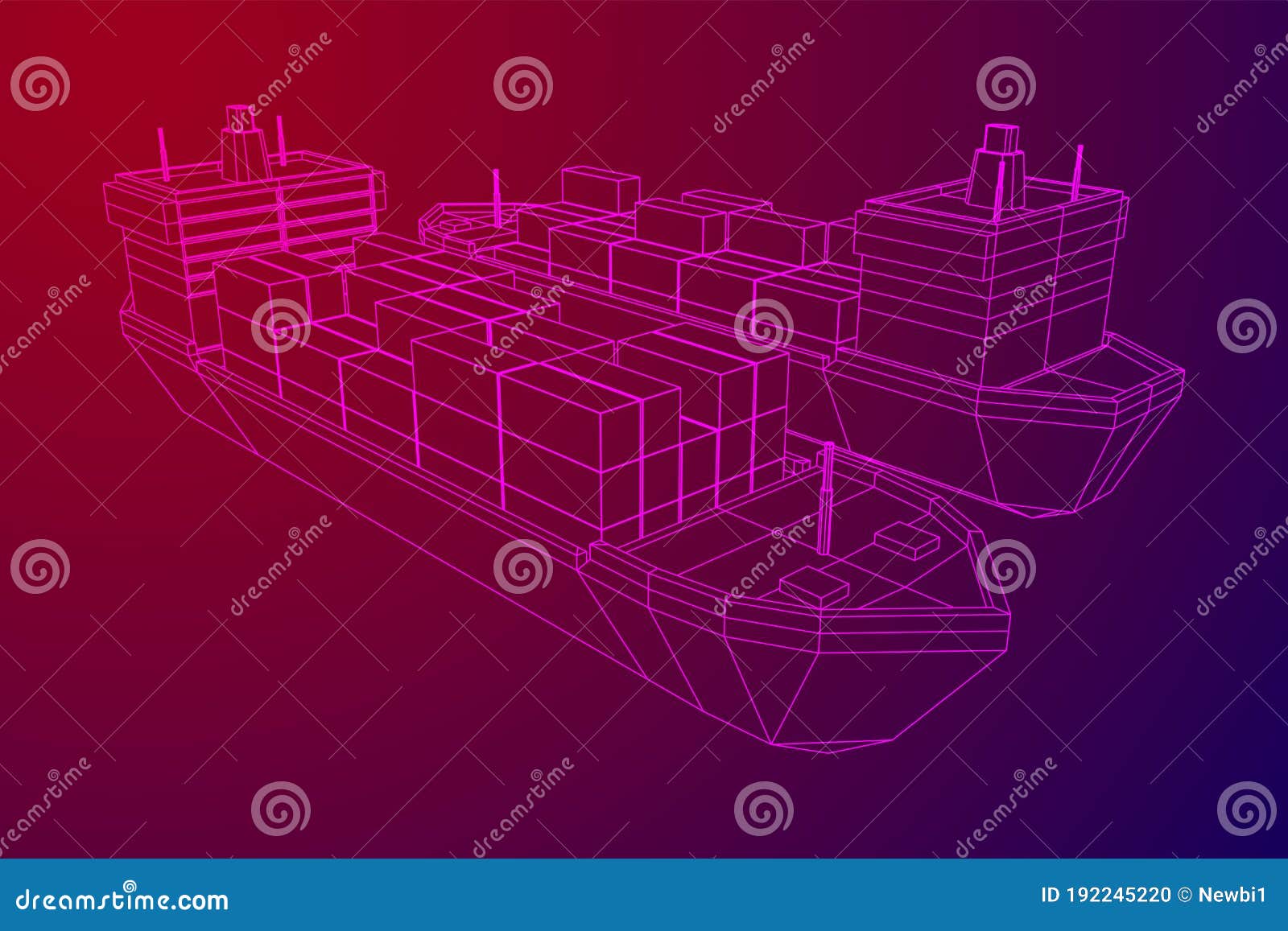 Heavy Dry Cargo Ship of Bulk Carrier Stock Vector - Illustration of ...