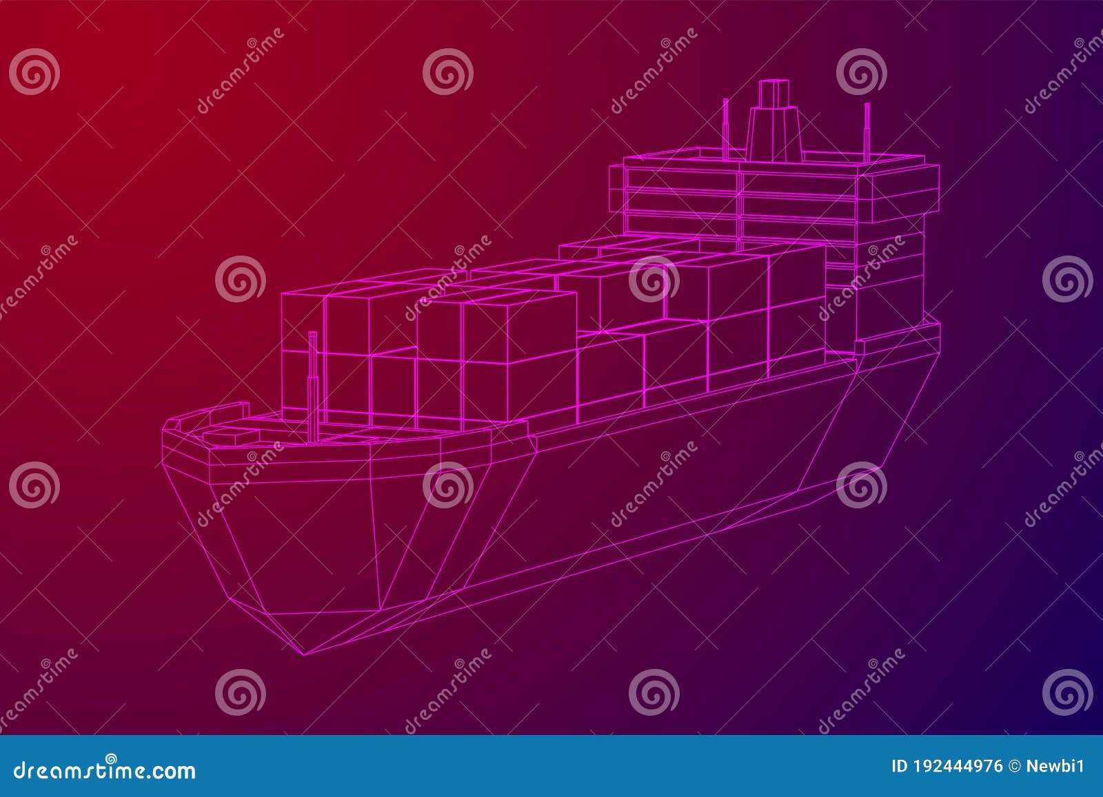 Heavy Dry Cargo Ship of Bulk Carrier Stock Vector - Illustration of ...