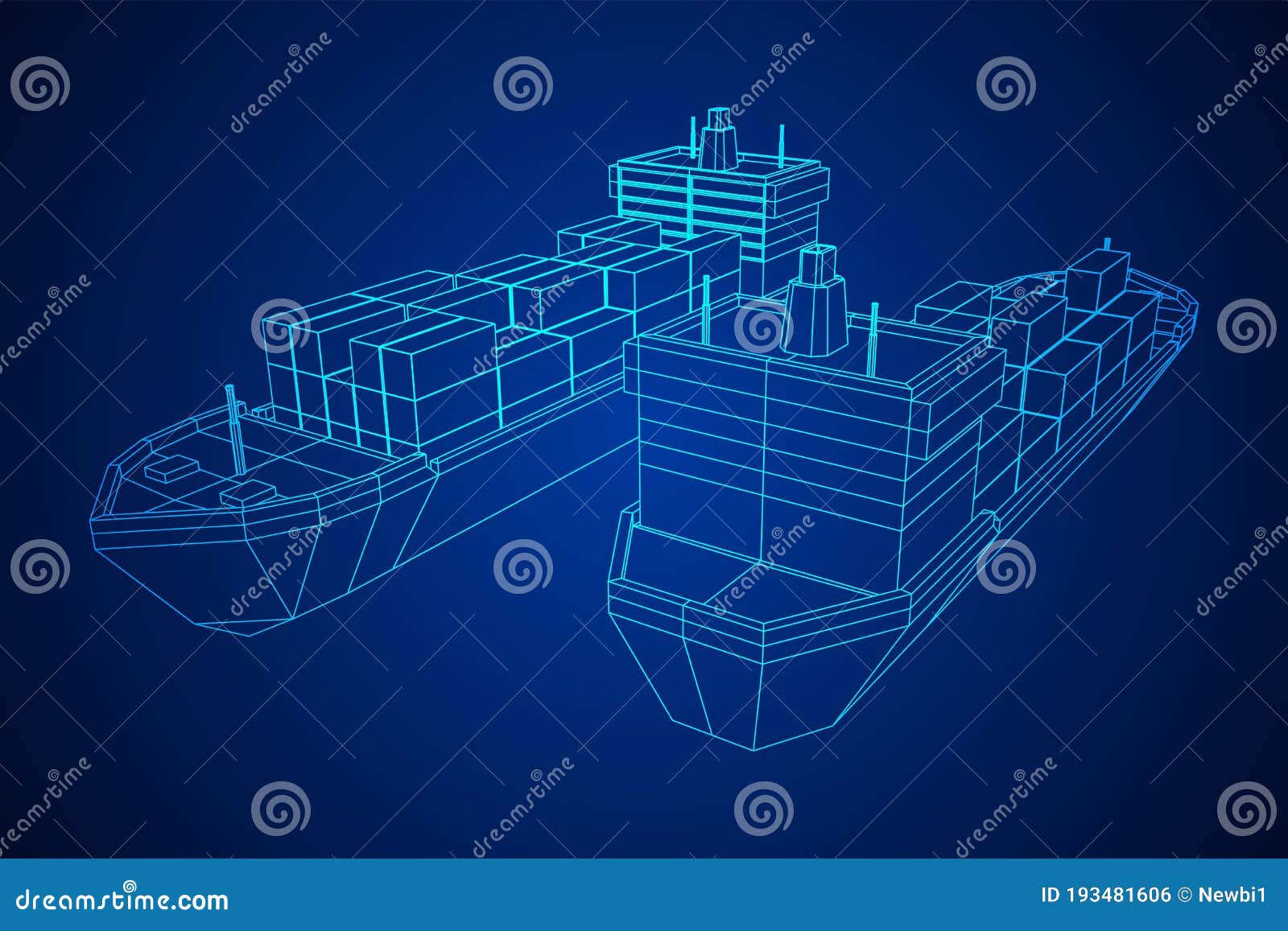 Heavy Dry Cargo Ship of Bulk Carrier Stock Vector - Illustration of ...