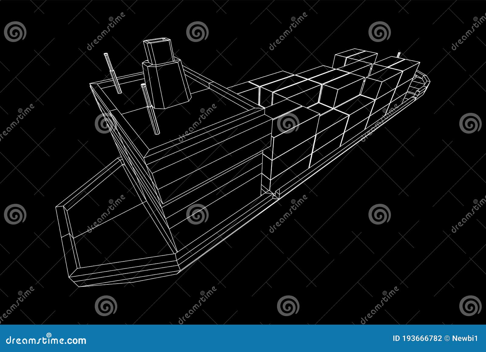 Heavy Dry Cargo Ship of Bulk Carrier Stock Vector - Illustration of ...