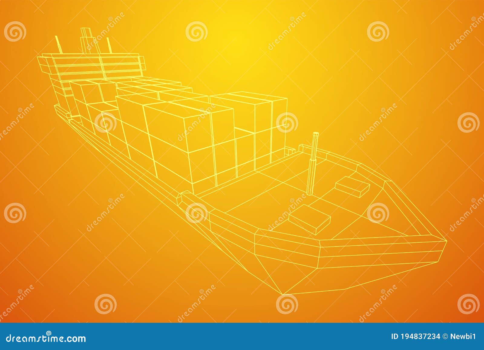 Dry Bulk Carrier Vector Illustration | CartoonDealer.com #222213110