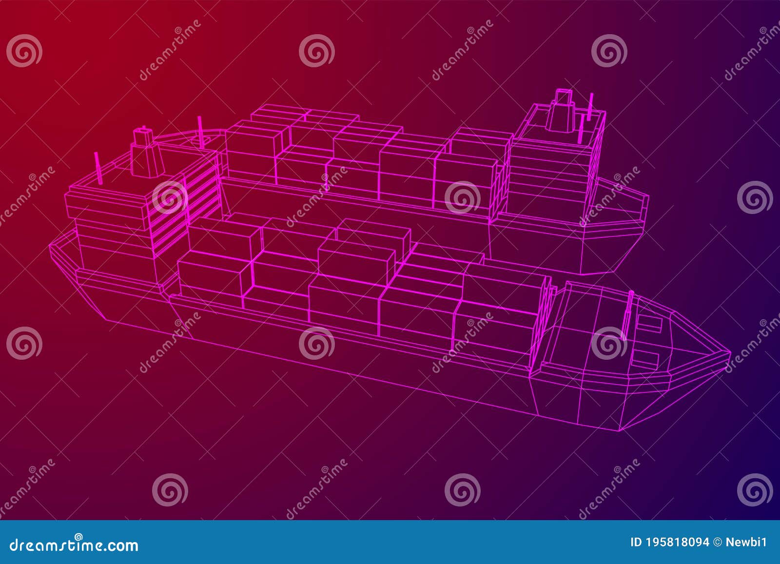 Heavy Dry Cargo Ship of Bulk Carrier Stock Vector - Illustration of ...