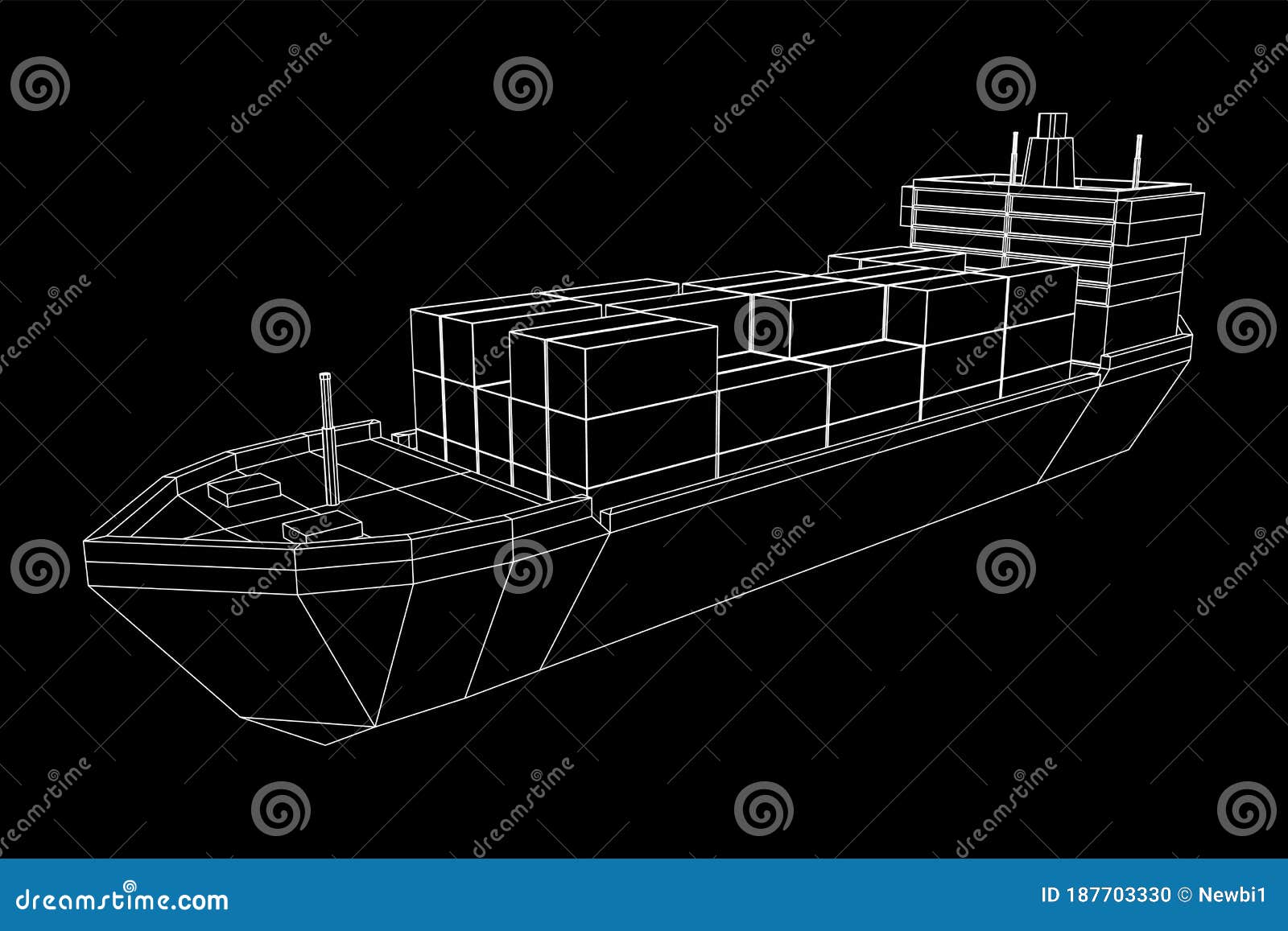 Heavy Dry Cargo Ship of Bulk Carrier Stock Vector - Illustration of ...