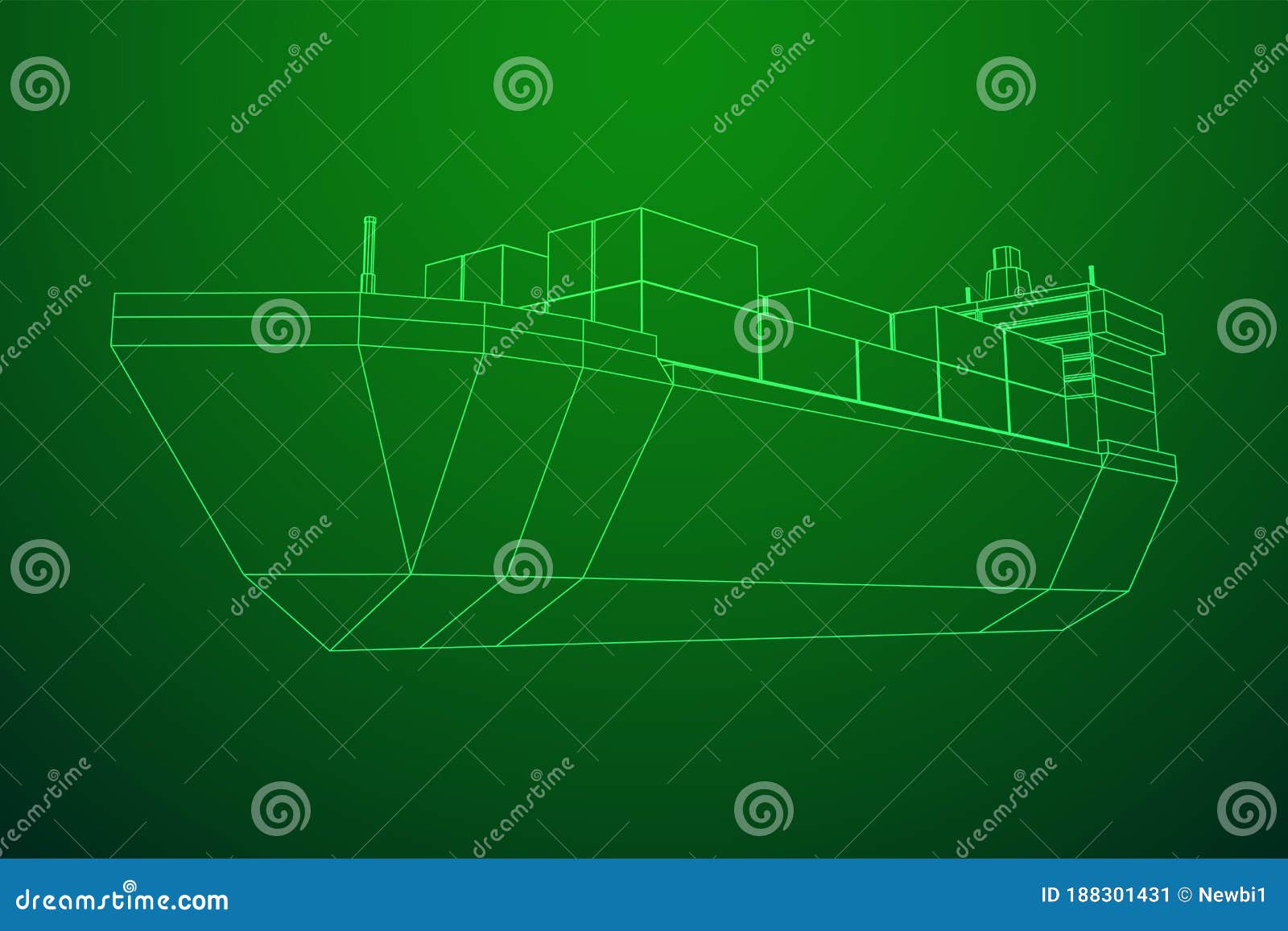Heavy Dry Cargo Ship of Bulk Carrier Stock Vector - Illustration of ...