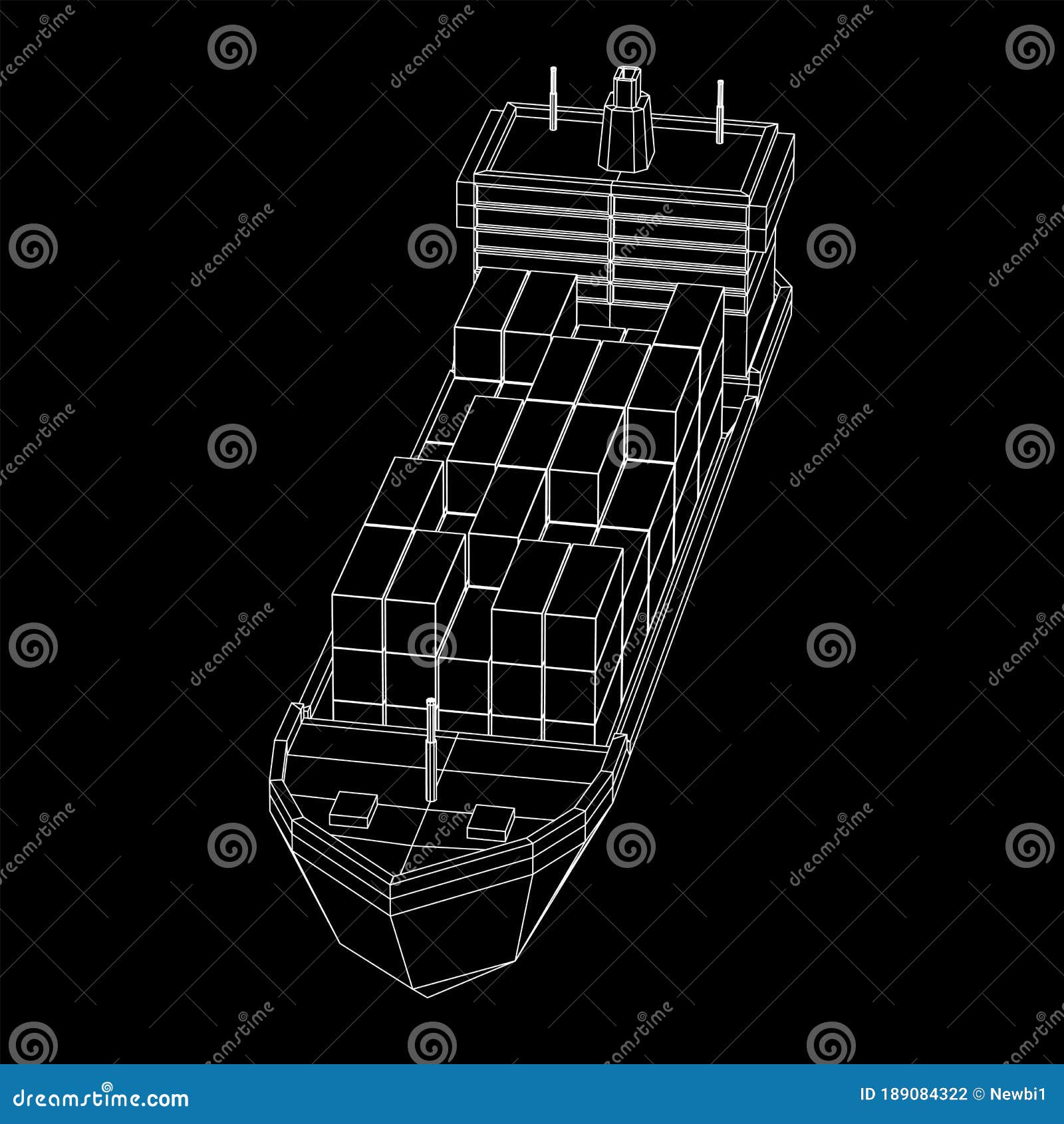 Heavy Dry Cargo Ship of Bulk Carrier Stock Vector - Illustration of ...