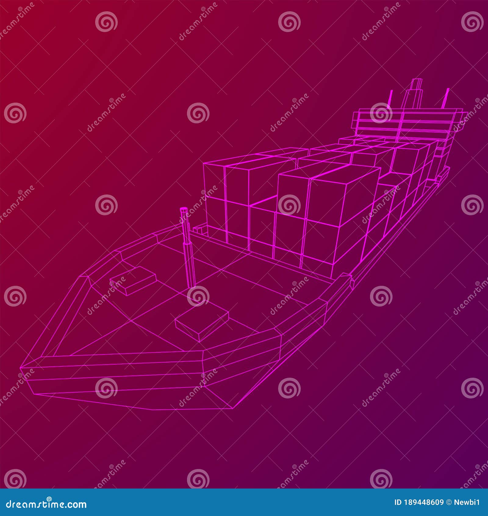Heavy Dry Cargo Ship of Bulk Carrier Stock Vector - Illustration of ...