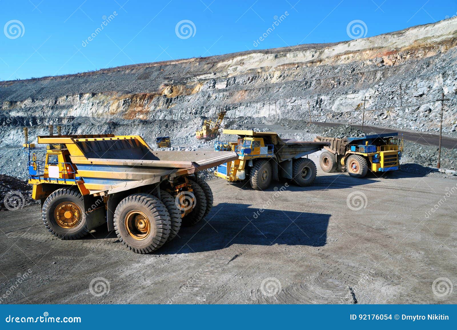 Heavy Dump Truck Carrying the Iron Ore Stock Photo - Image of resources ...