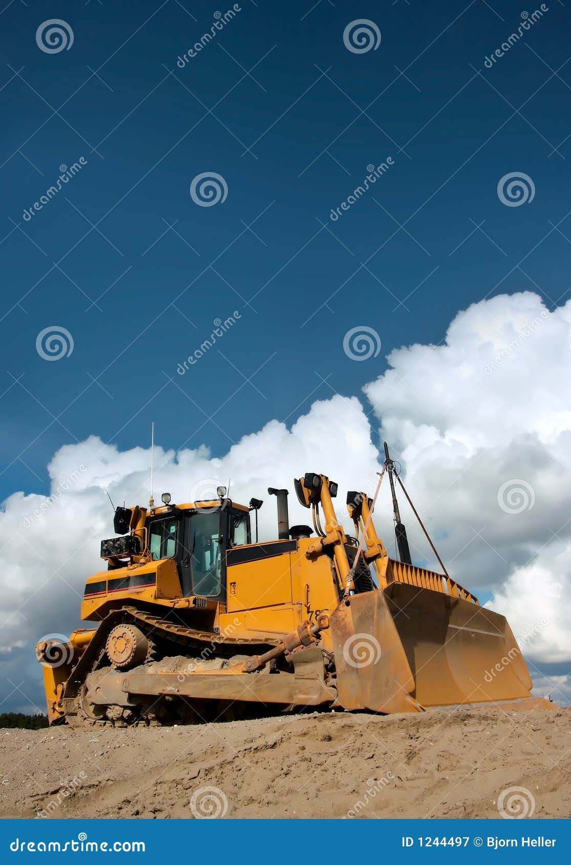 Heavy Duty Bulldozer at Work Stock Image - Image of contruct, large ...