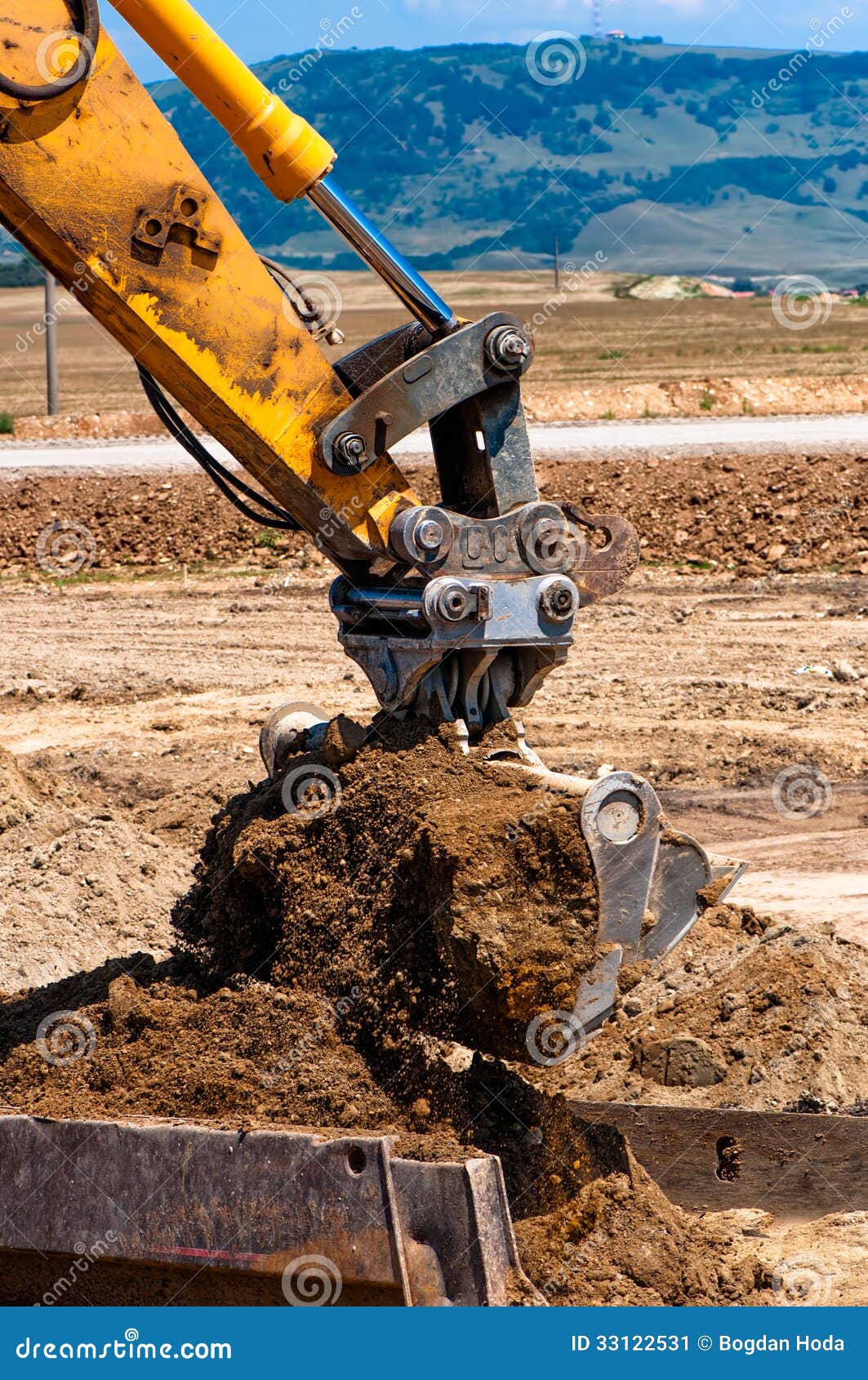 Heavy Duty Construction Excavator Loading Sand Stock Image - Image of ...