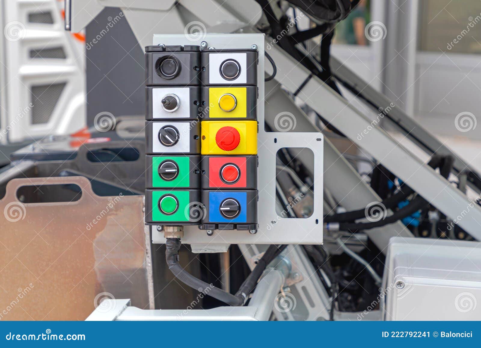 Heavy Duty Control Buttons stock image. Image of work - 222792241