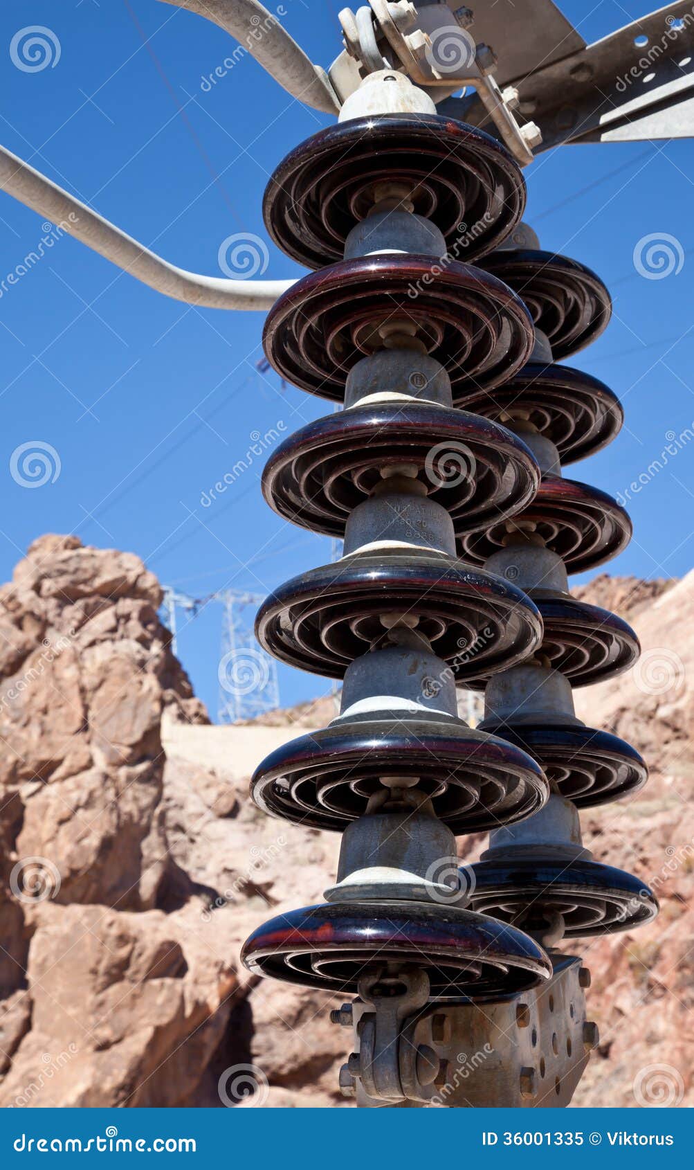 Heavy Duty Electric Power Pole Ceramic Wire Isolator Stock Image ...