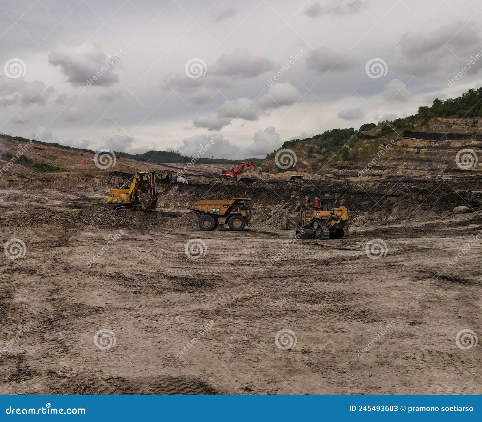 Heavy Duty Equipment on Coal Mining Stock Image - Image of duty, coal ...