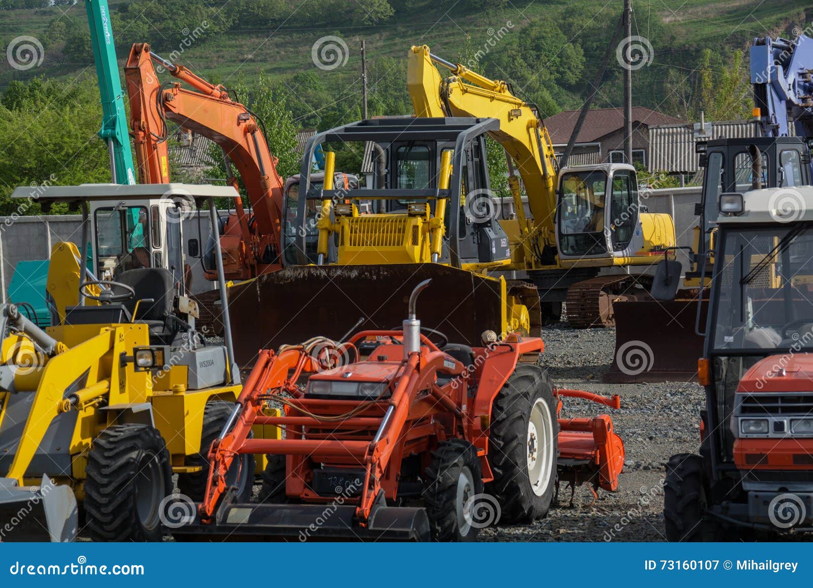 Heavy Duty Equipment of Different Types Stock Image - Image of dredger ...