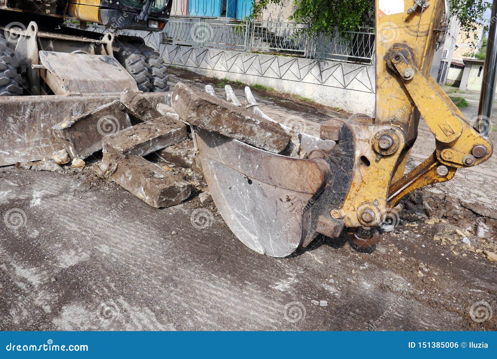 Heavy Duty Excavator Clear the Ground Place Clean for Stock Photo ...