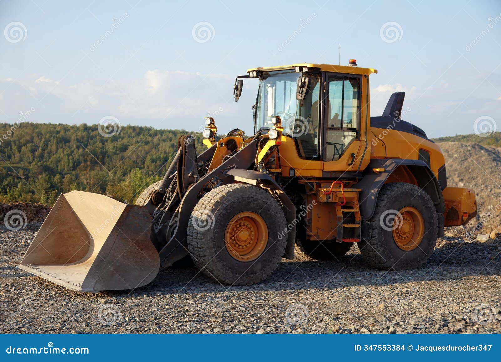 Heavy-Duty Front Loader at Construction Site Stock Photo - Image of ...