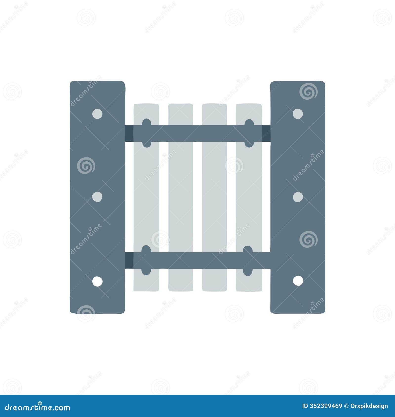 Heavy-Duty Gate Hinge Design For Durability Cartoon Vector ...