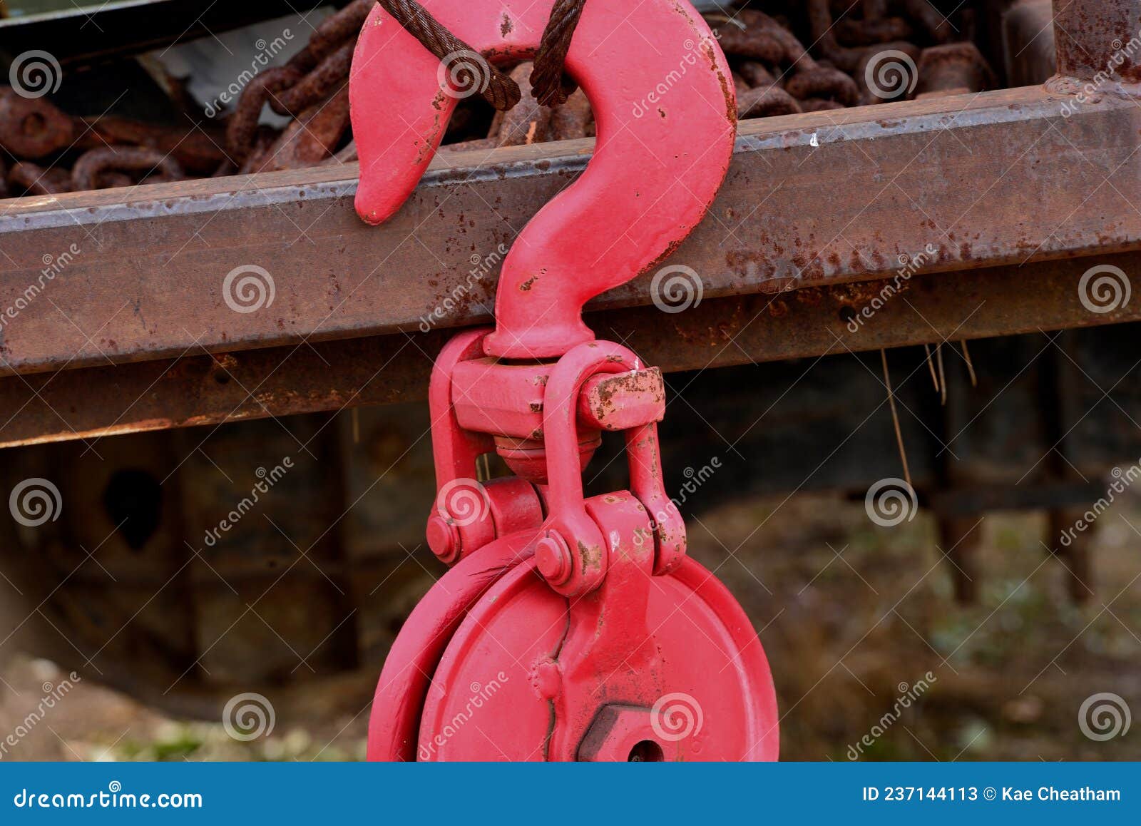 Heavy-duty Farm Hook and Pulley Stock Image - Image of heavyduty, metal ...