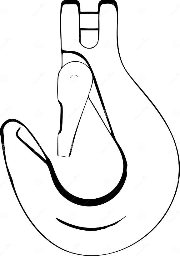 Heavy Duty Lifting Hook Vector Stock Vector - Illustration of duty ...