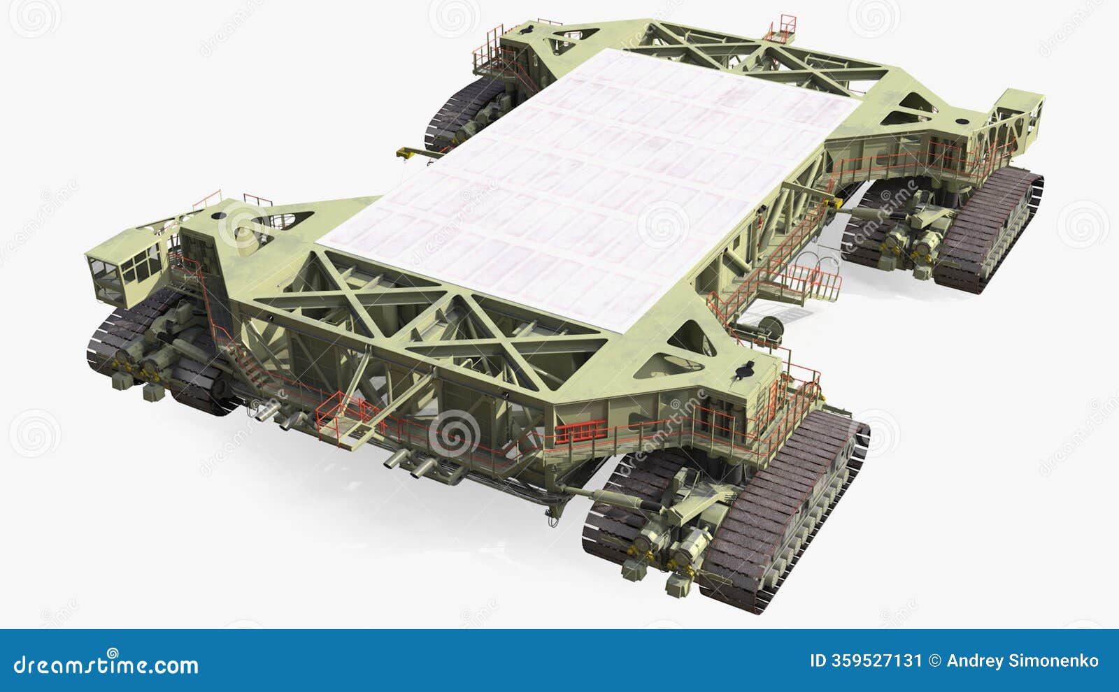 Heavy Duty Mobile Launch Platform Crawler Transporter Stock Image ...