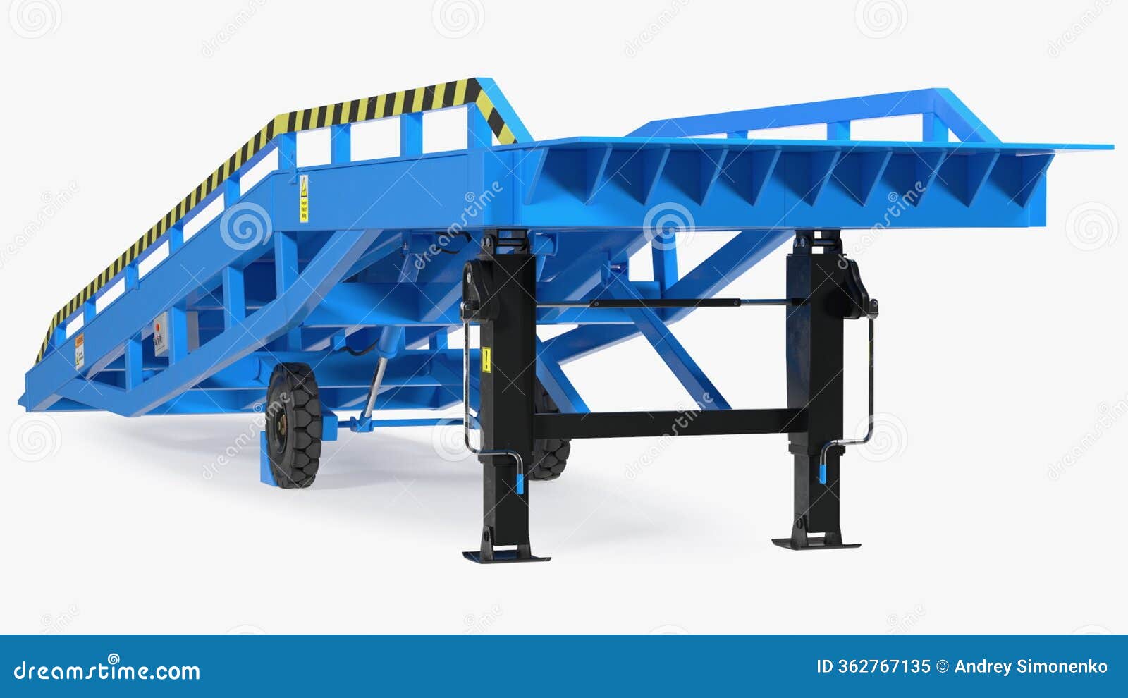 Heavy Duty Mobile Loading Dock Ramp Platform Stock Image - Image of ...