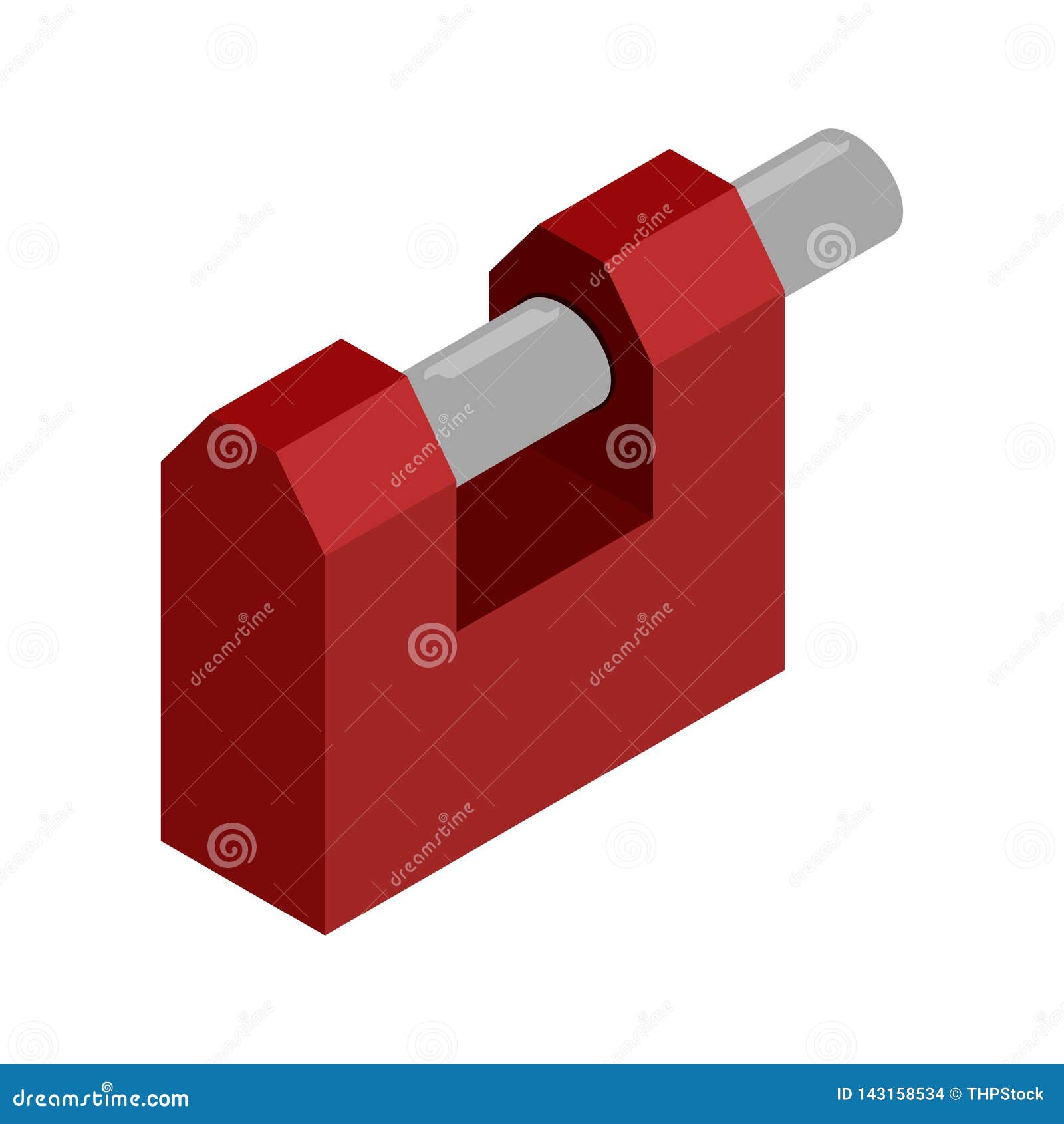 Heavy Duty Padlock Vector stock vector. Illustration of solid - 143158534